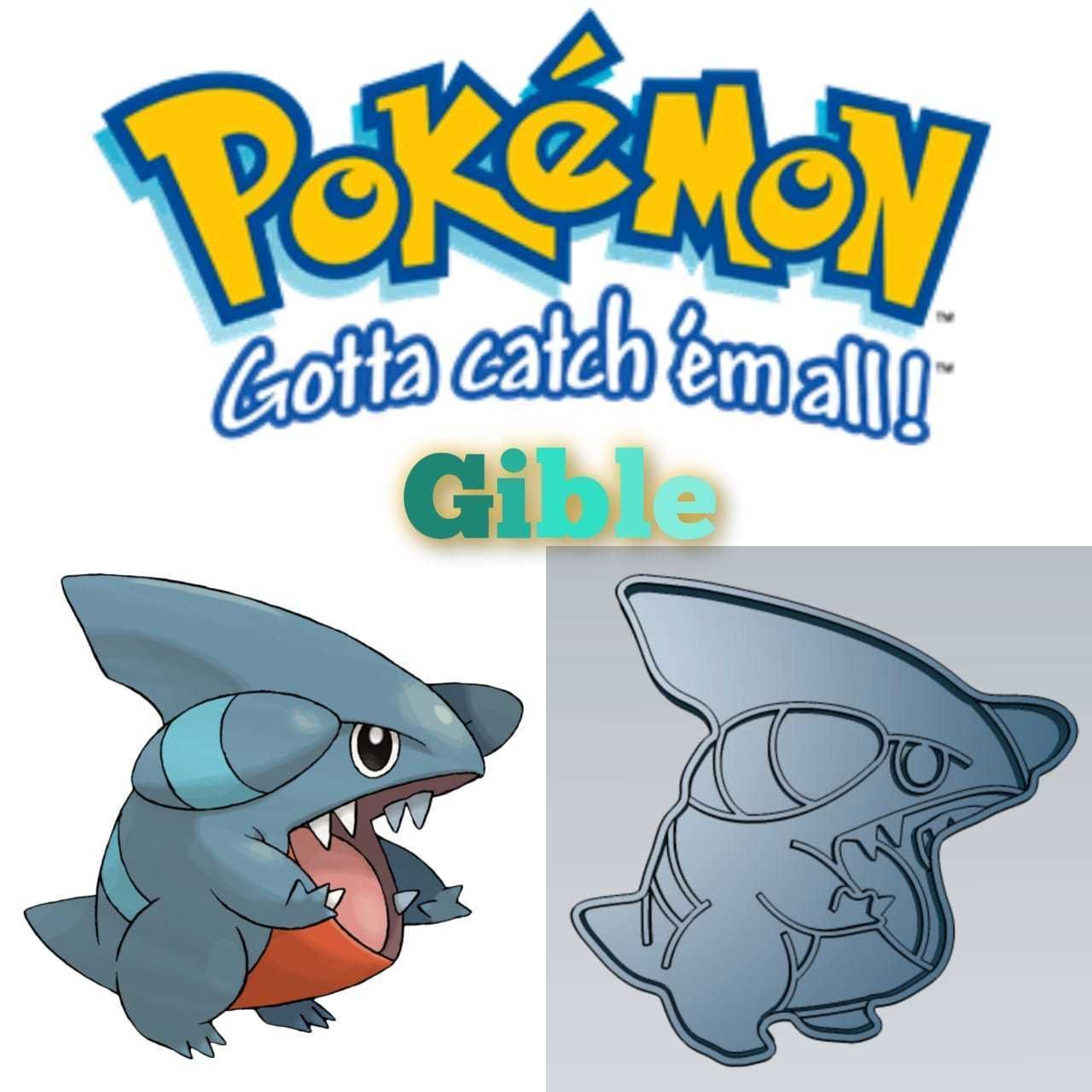 Amazing Pokemon Gibble Cookie Cutter Stamp Cake Decorating 3D model ...