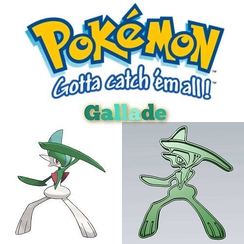 Amazing Pokemon Gallade Cookie Cutter Stamp Cake Decorating 3D model ...