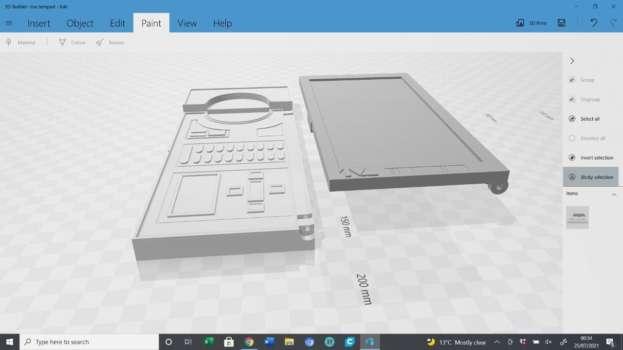 marvel Loki TVA accessories tem pad reset charge and baton 3D model 3D ...