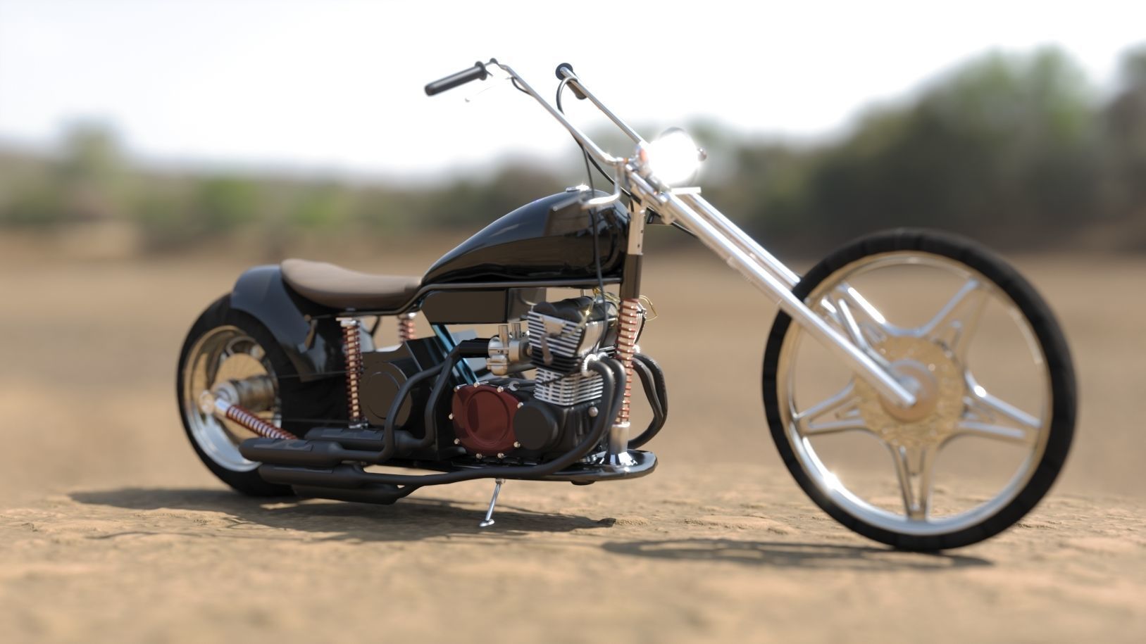 harley davidsom modify motorcycle 3D model | CGTrader