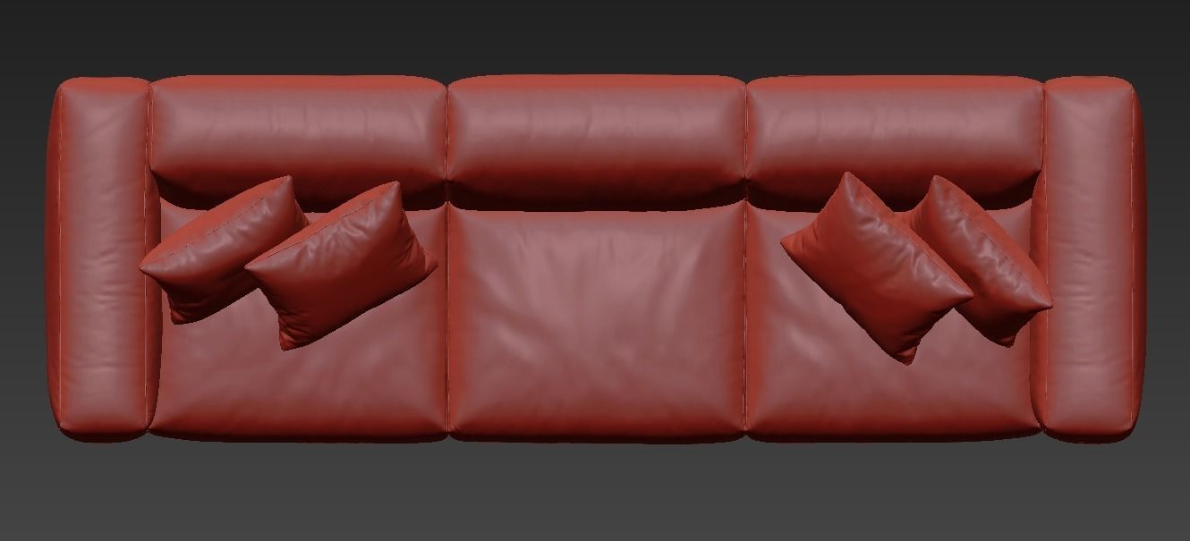 Upholstered 3seat Cloud Sofa by Prostoria 3D model | CGTrader