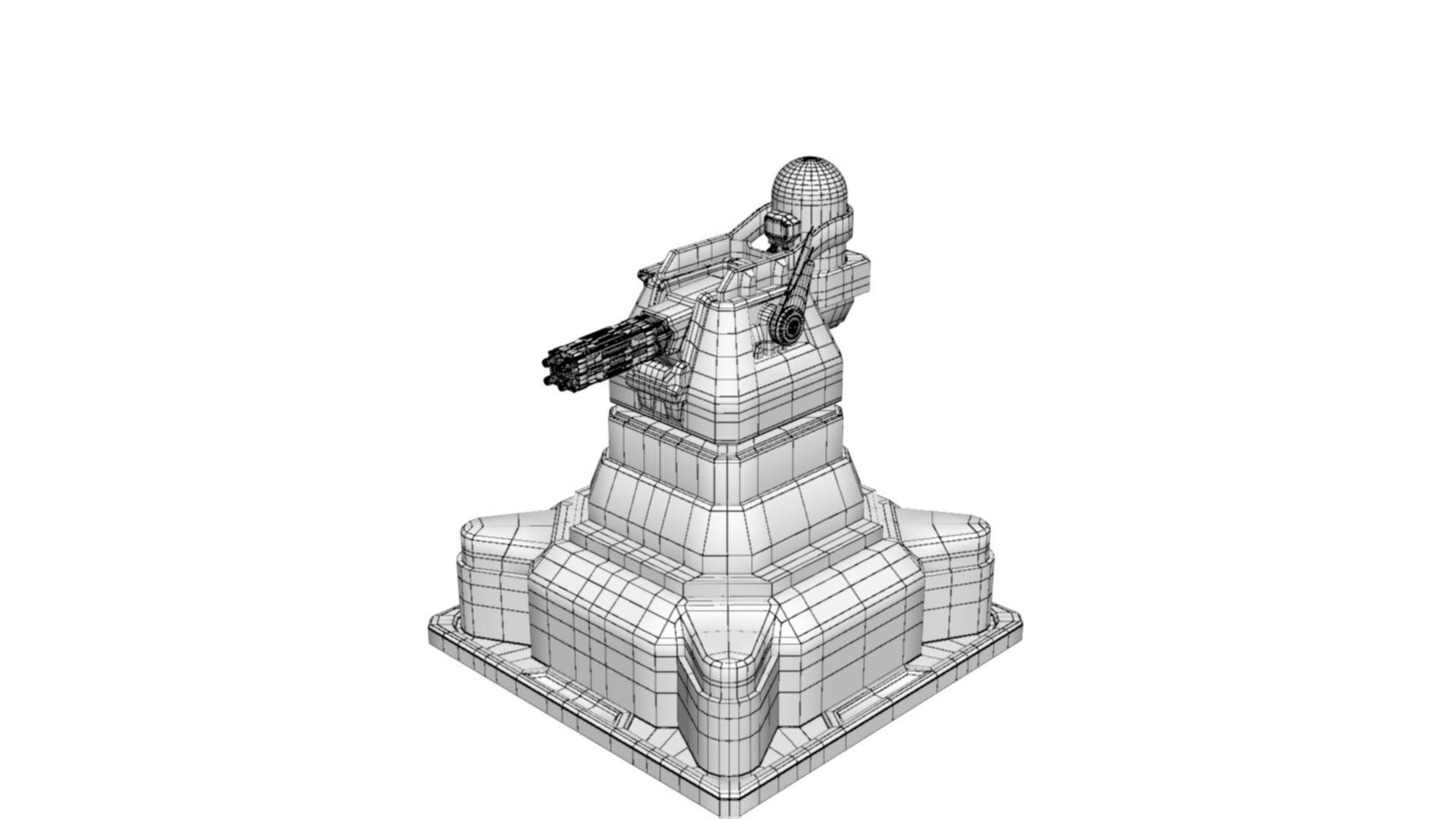 Small 20mm CIWS 3D model | CGTrader