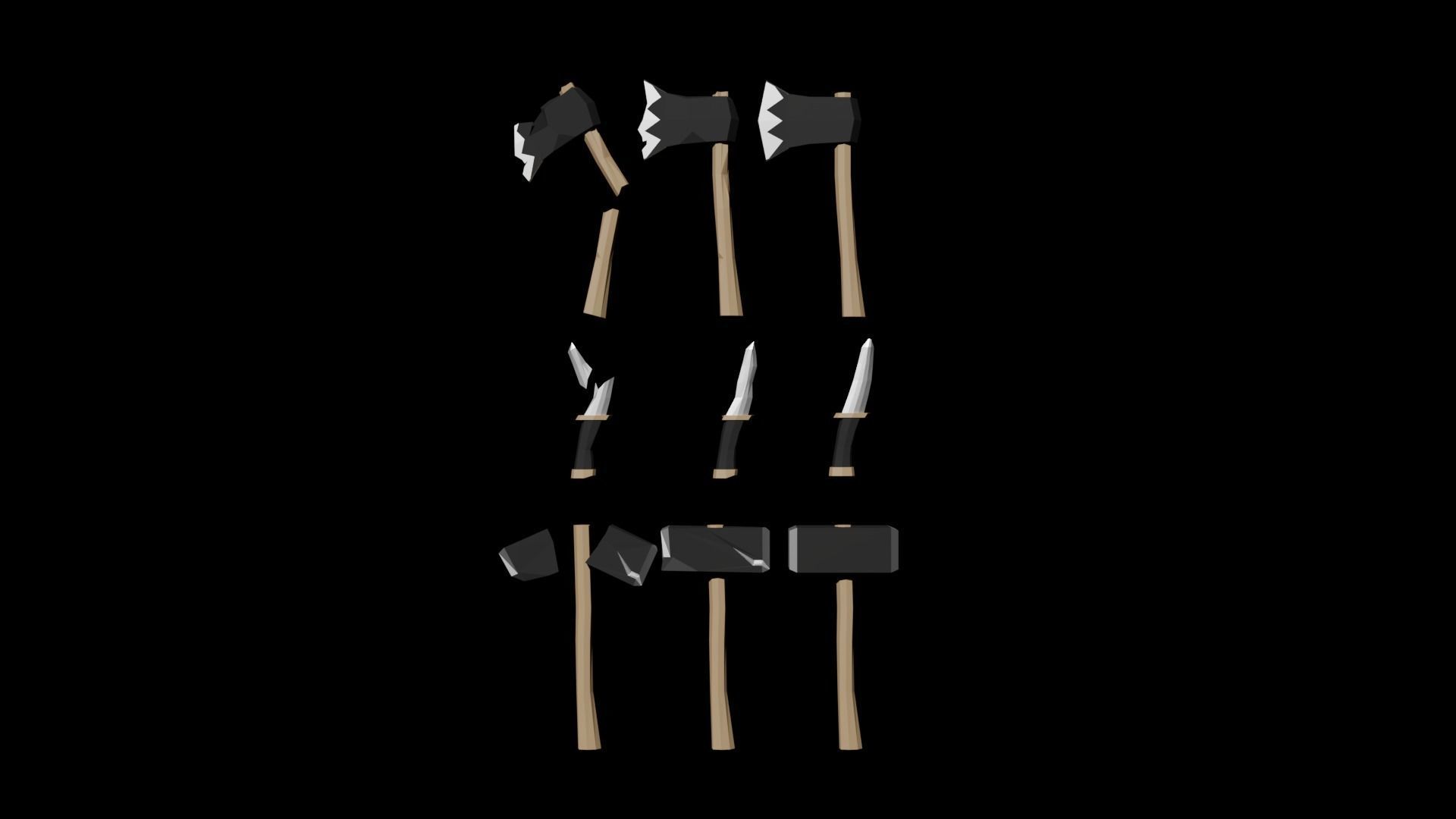 3D model Lowpoly Tools GAME READY VR / AR / low-poly | CGTrader