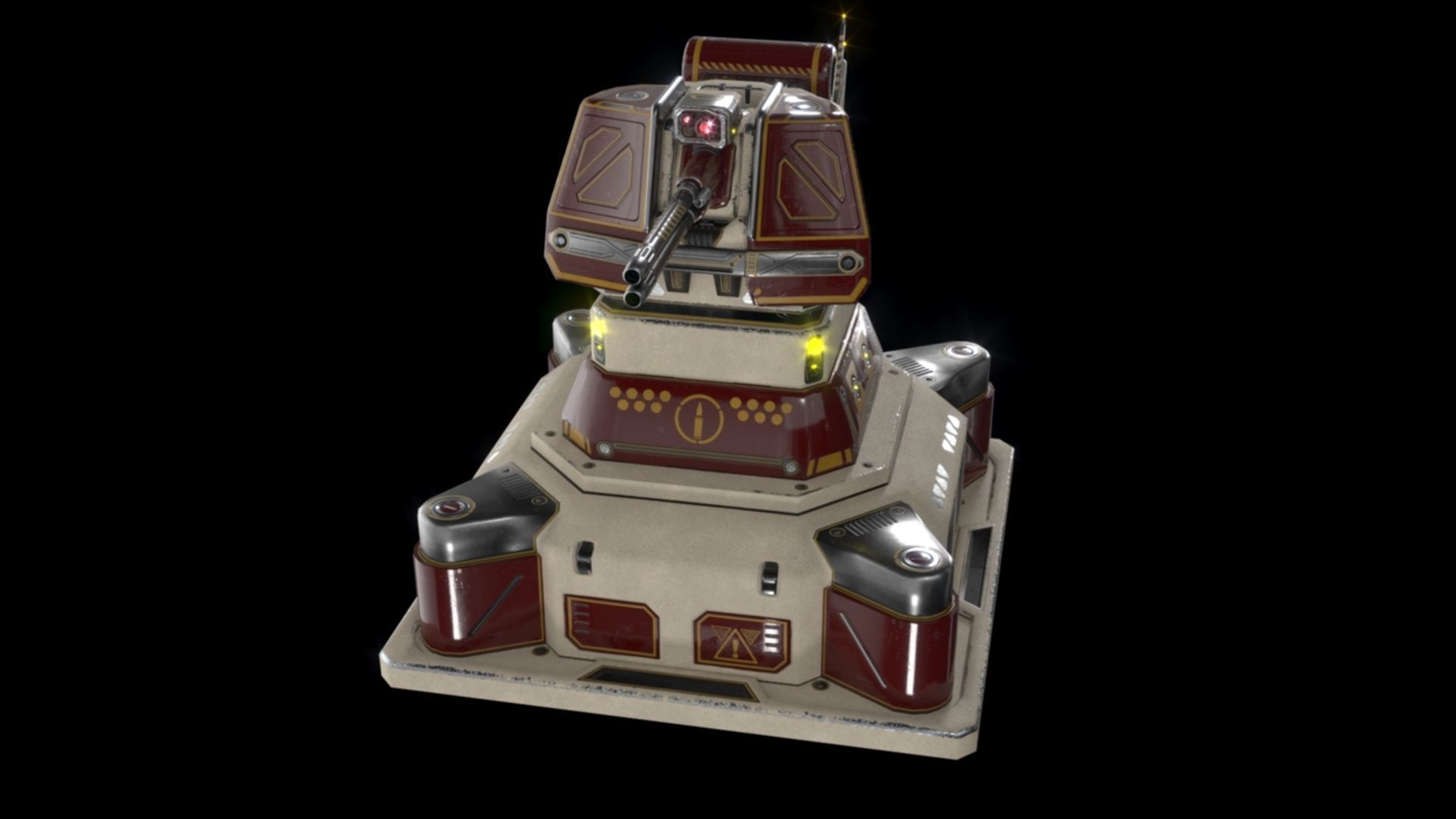 Small 30mm Autocannon 3D model animated | CGTrader