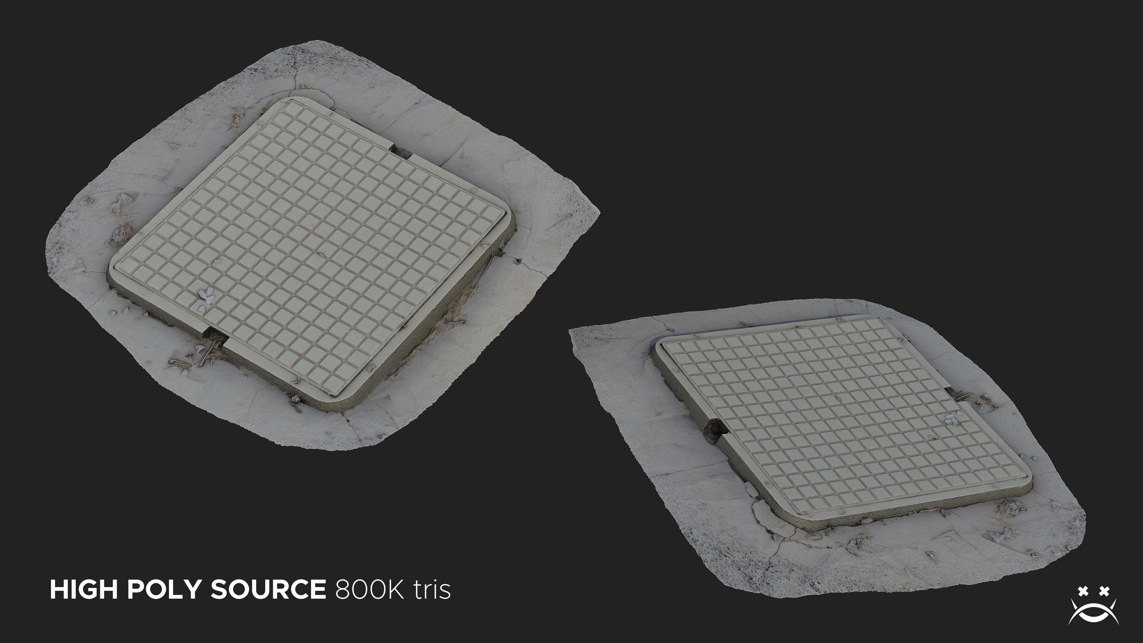 Sewer Hatch Decal free VR / AR / low-poly 3D model | CGTrader