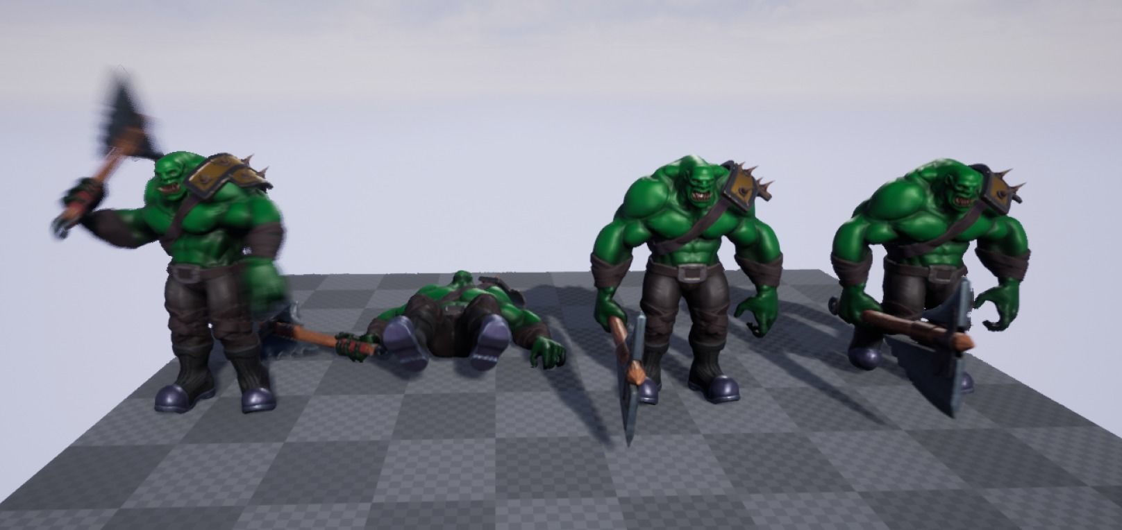3D model Game-Ready Low-poly Stylized Orc VR / AR / low-poly rigged ...
