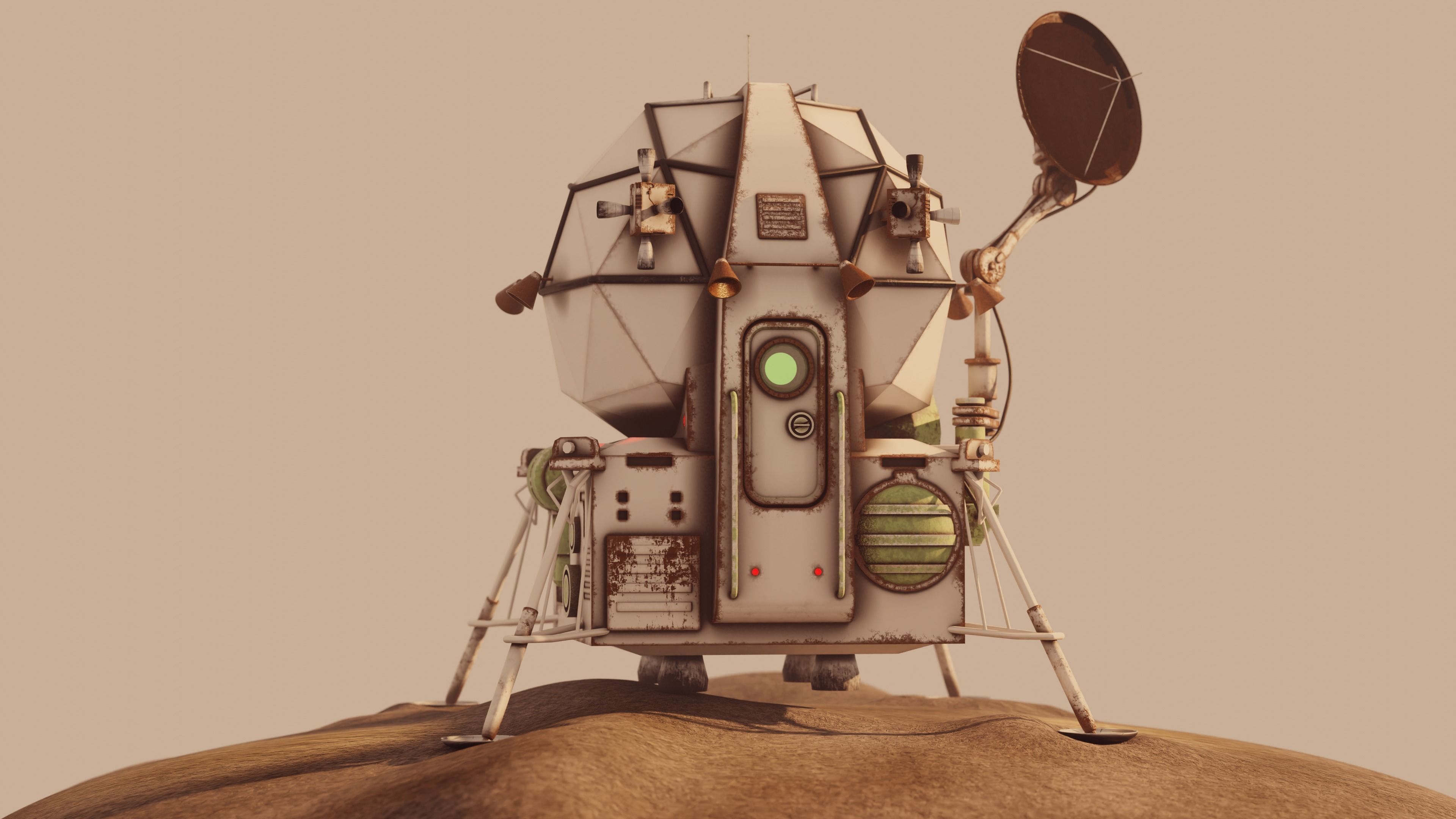 Dummy space lander free 3D model | CGTrader