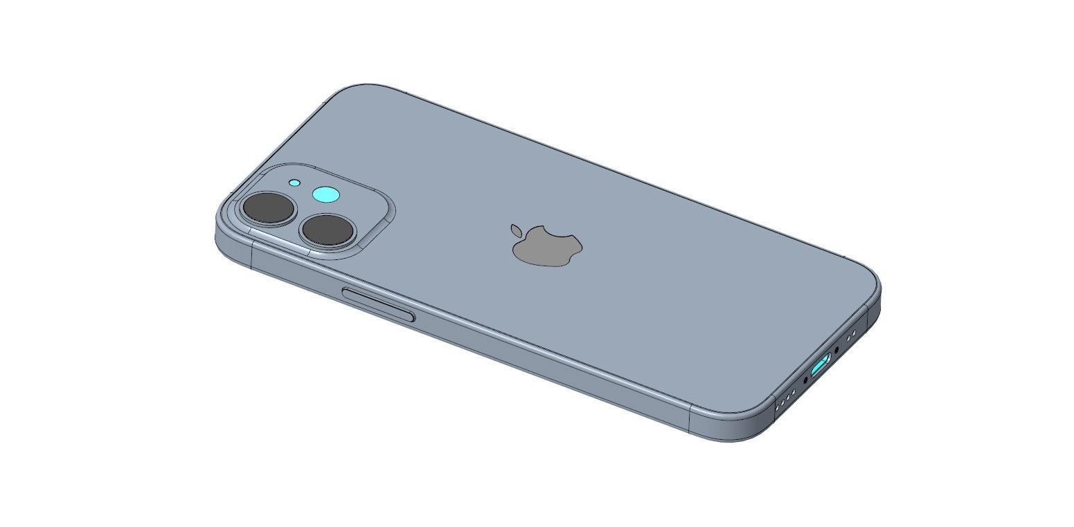 iPhone 12 mini - original dimensions 3D model | CGTrader