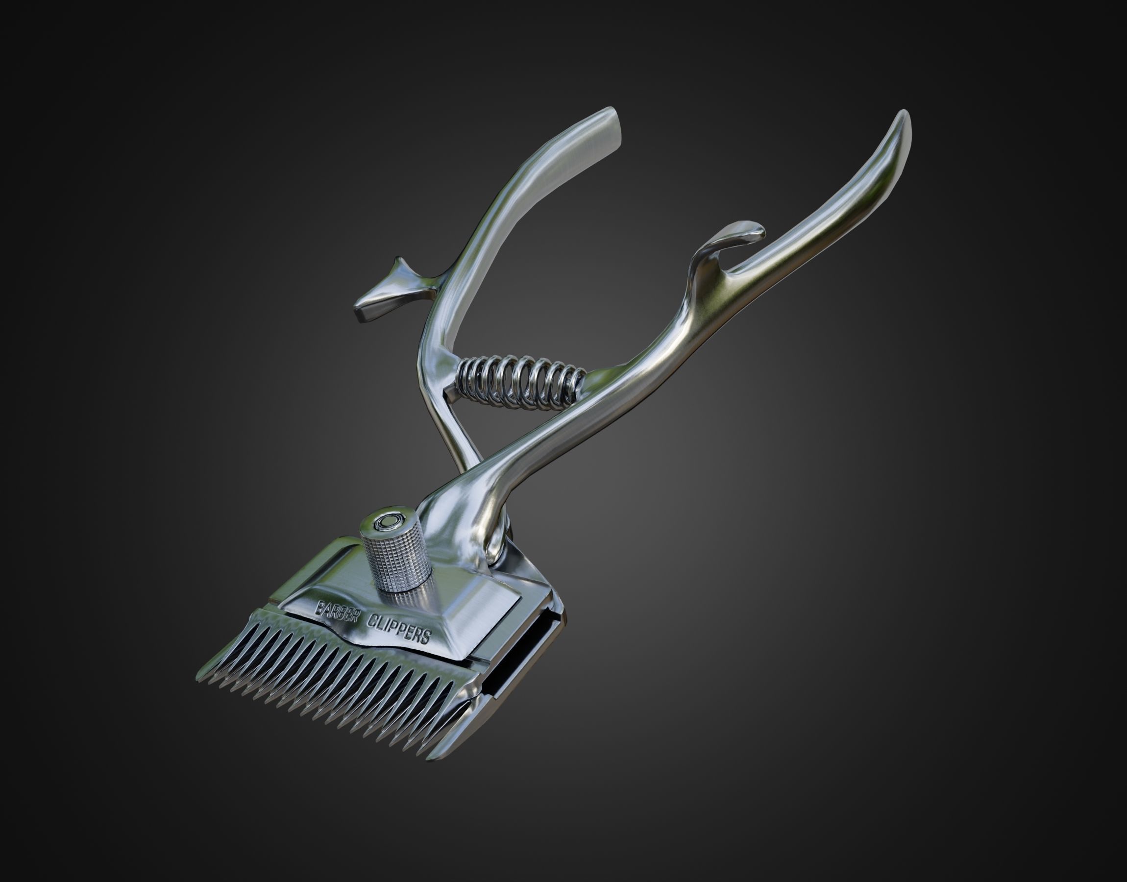 Vintage manual hair clippers 3D model | CGTrader