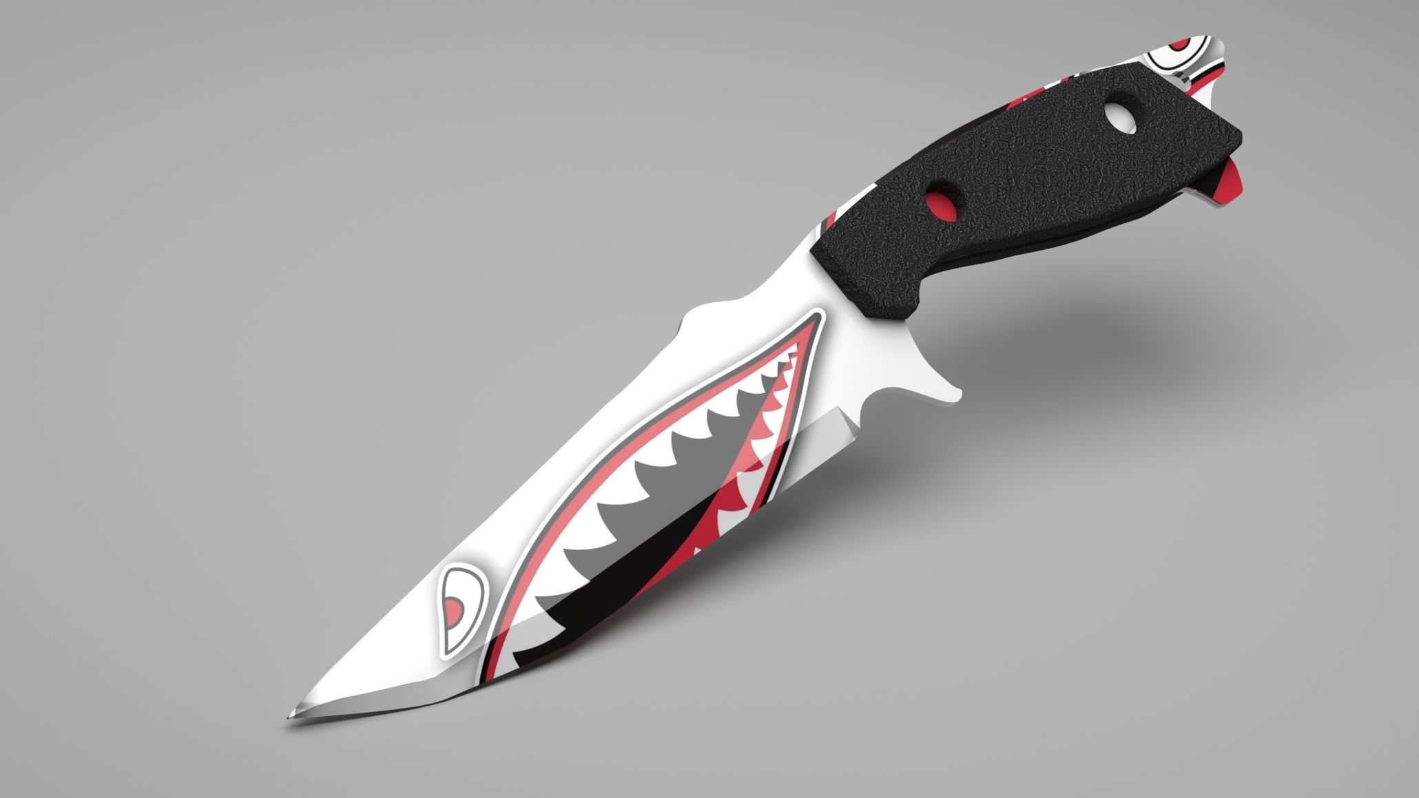 Busse Battle -Shark Knife 3D model | CGTrader