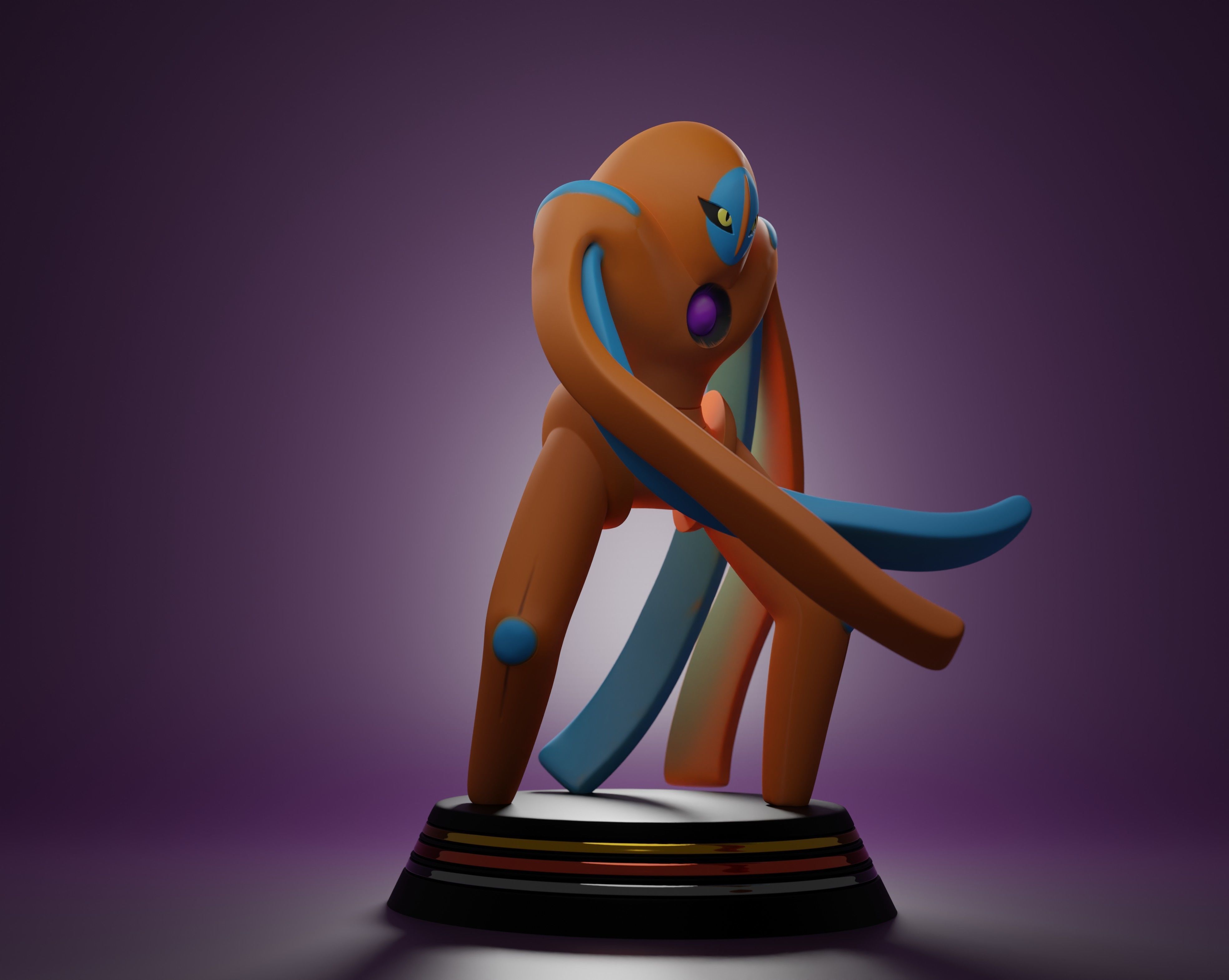 DEOXYS - 3D PRINTABLE POKEMON with cuts and as a whole 3D model 3D ...