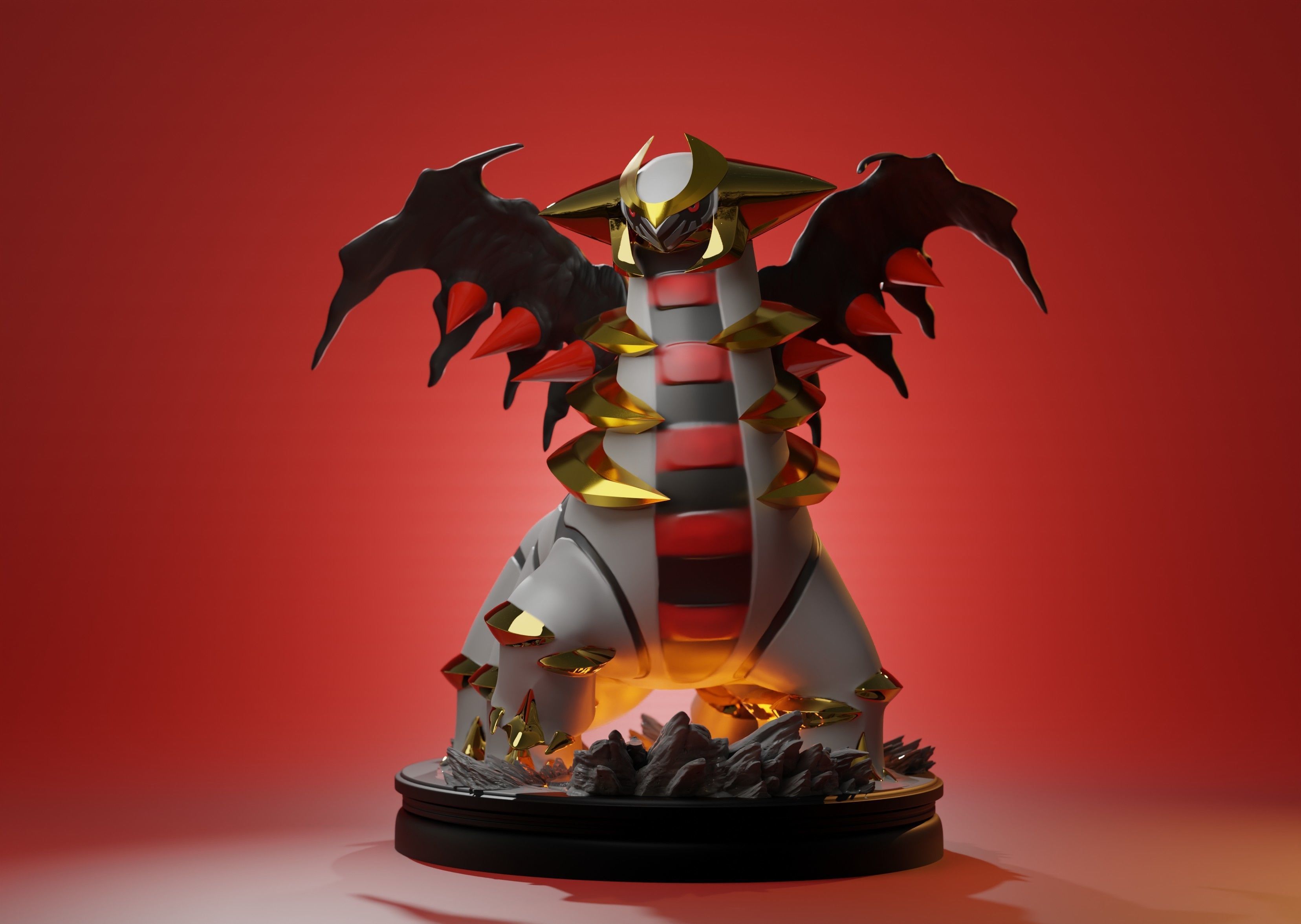 GIRATINA - 3D PRINTABLE POKEMON as a whole and with cuts 3D model 3D ...