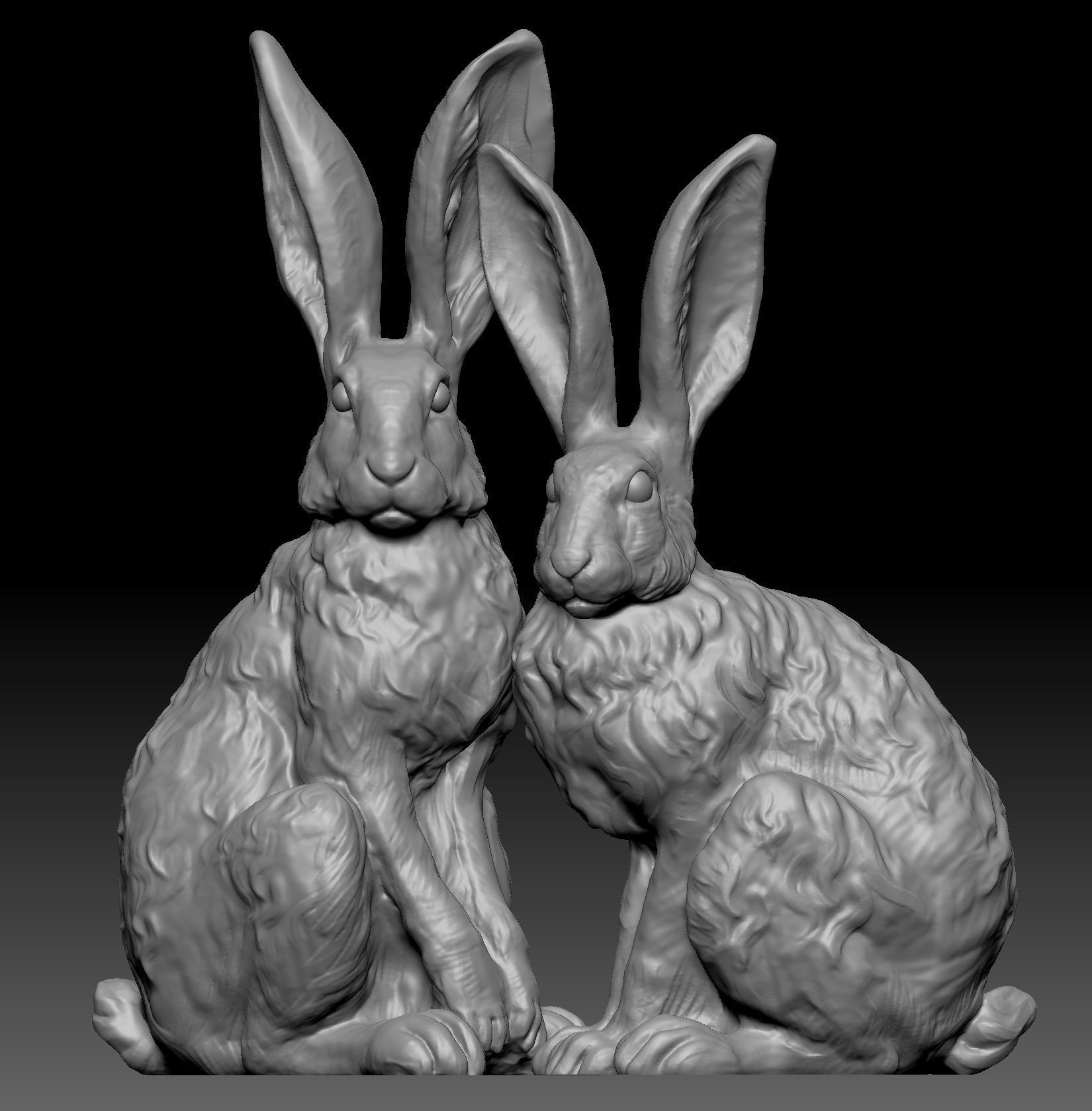 rabbit rabbits 3D model 3D printable | CGTrader