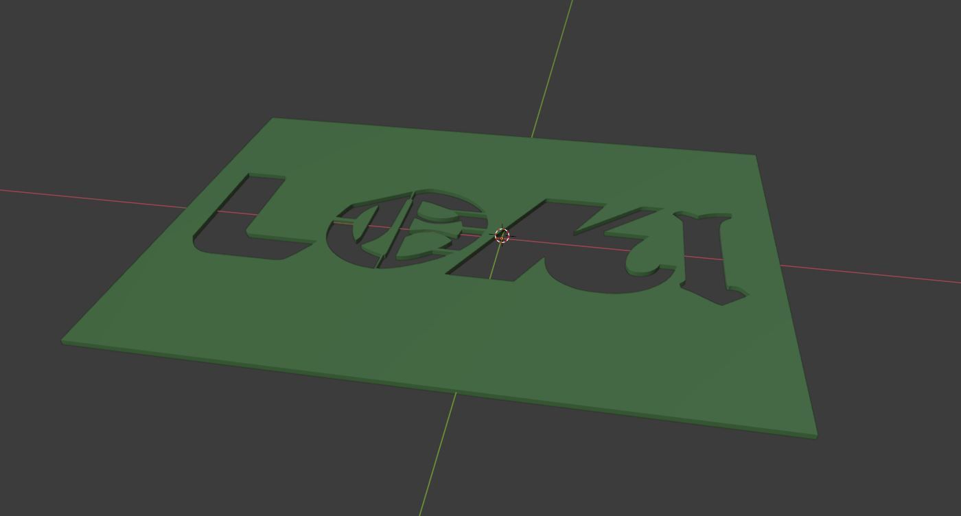 Loki Logo Stencil 3D model 3D printable | CGTrader