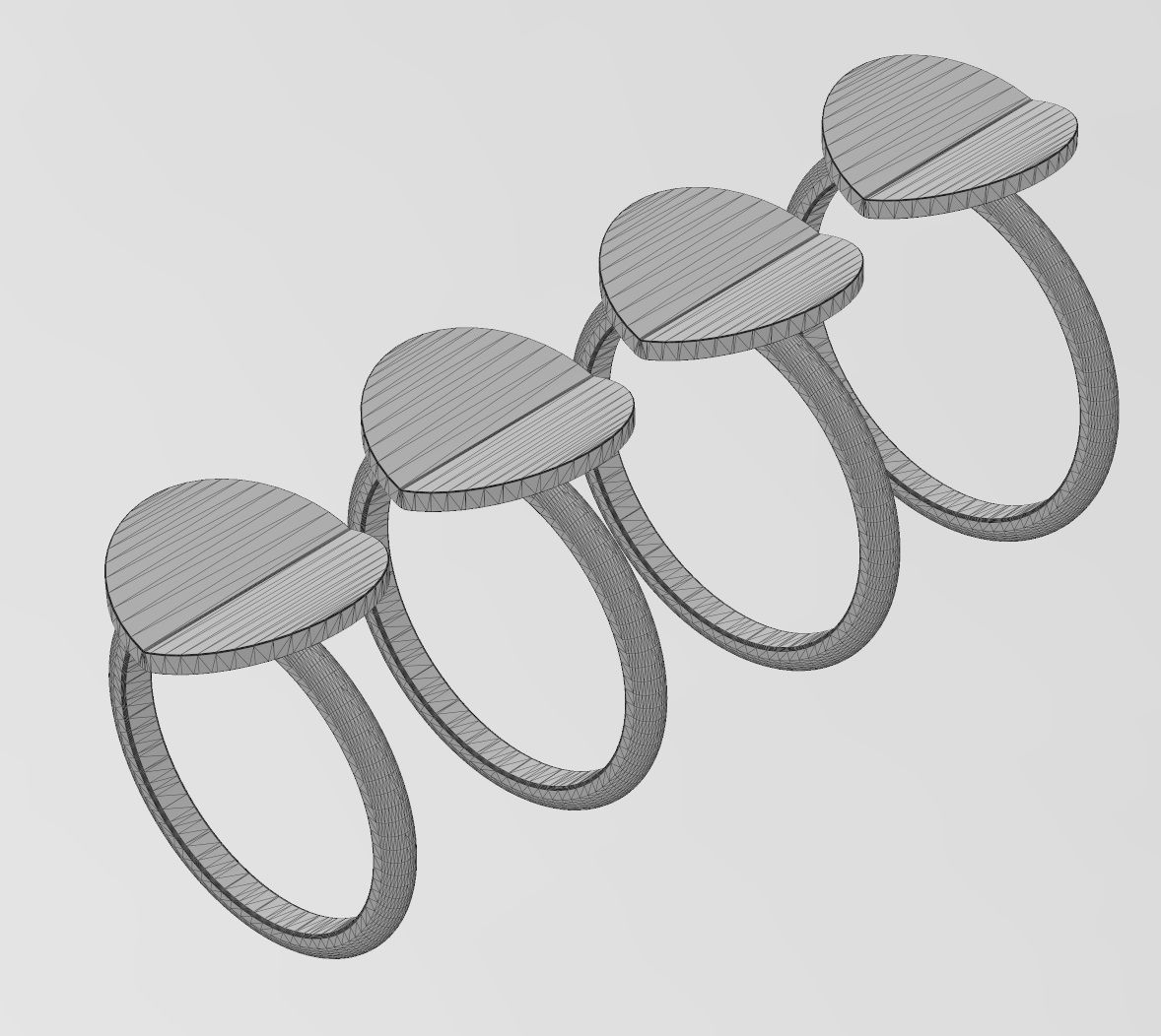 Bent coin fashion band US sizes 5 to 8 3D model 3D printable | CGTrader