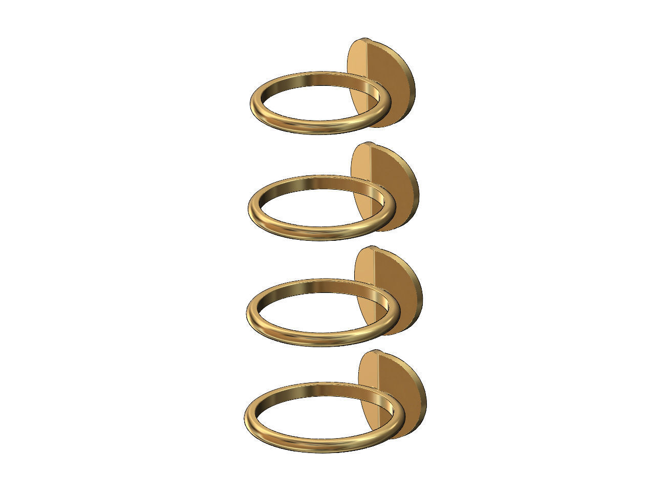 Bent coin fashion band US sizes 5 to 8 3D model 3D printable | CGTrader