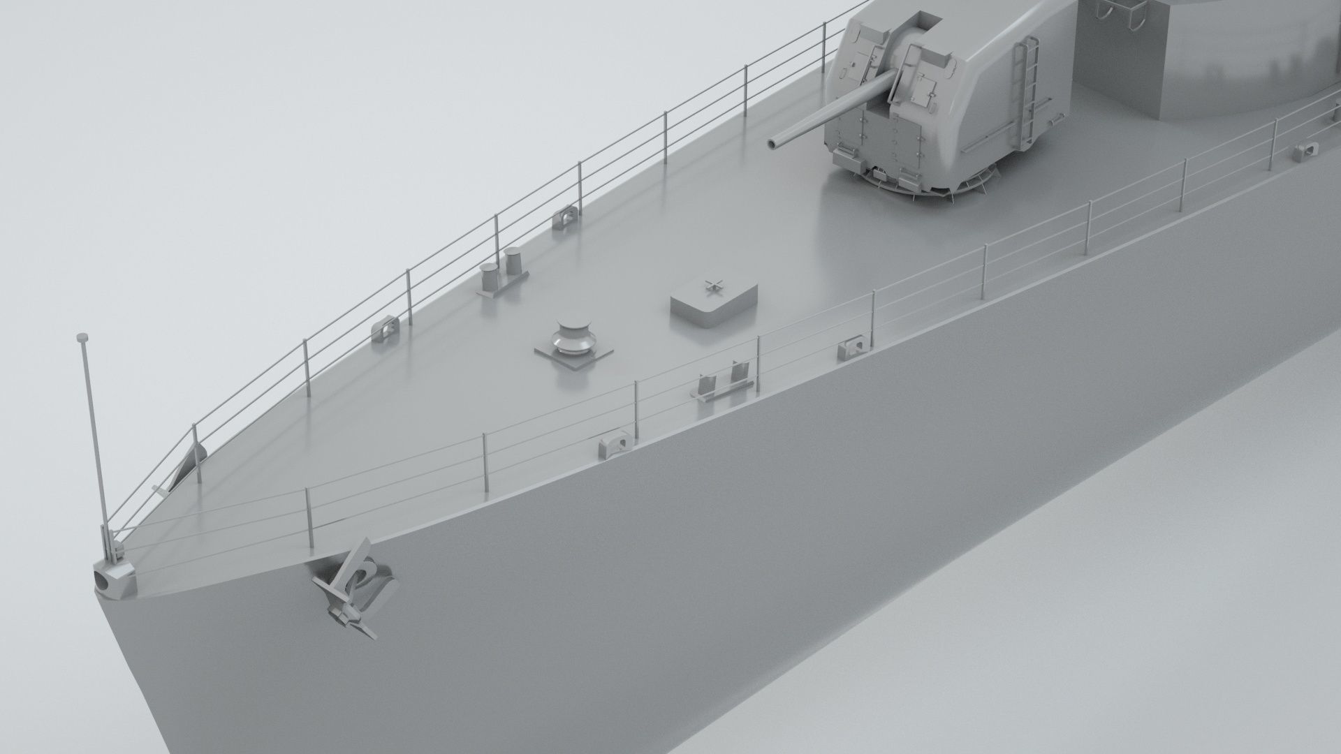 USS Kidd Destroyer DD-661 3D model rigged | CGTrader