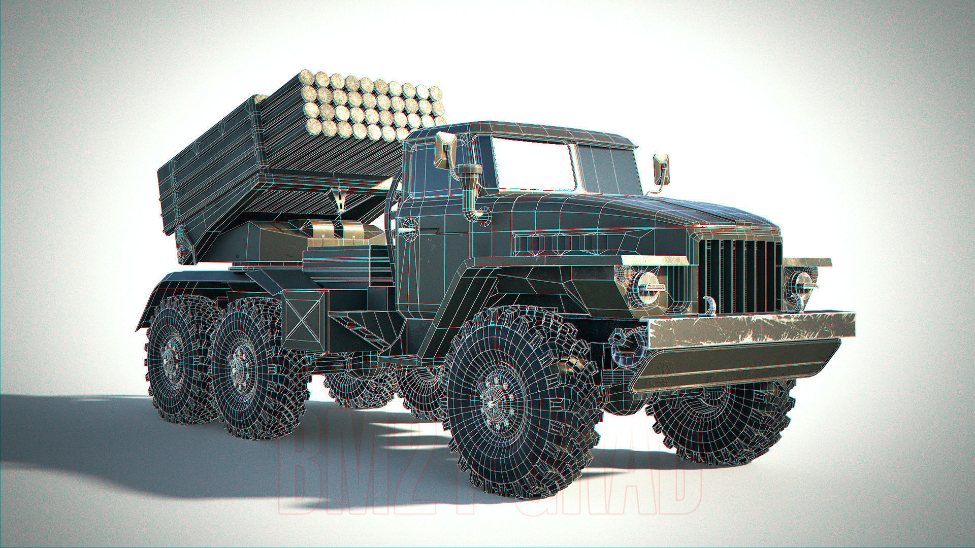 3D model BM-21 Grad PBR VR / AR / low-poly | CGTrader