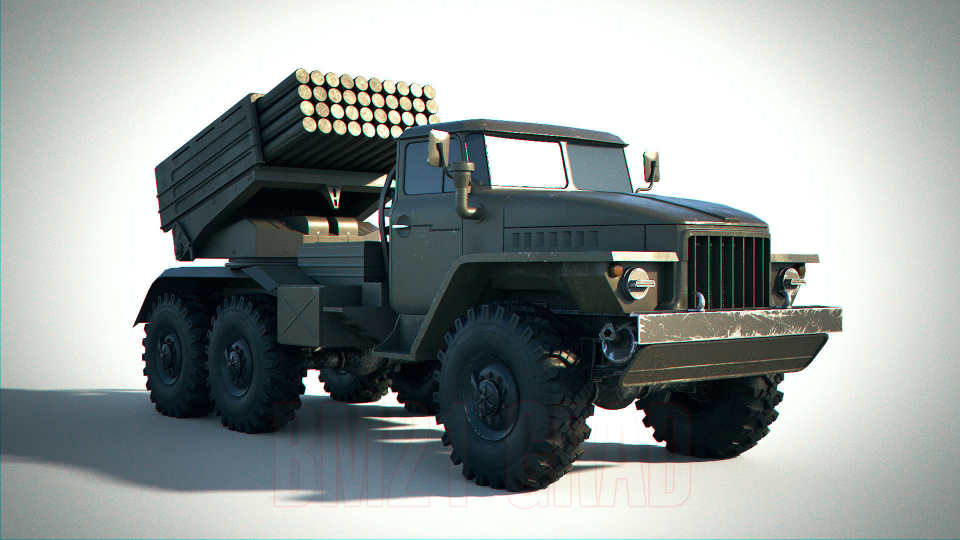 3D model BM-21 Grad PBR VR / AR / low-poly | CGTrader