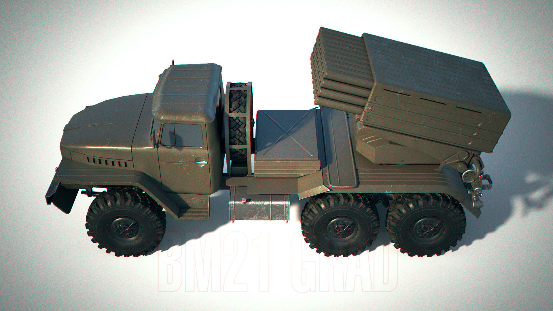 3D model BM-21 Grad PBR VR / AR / low-poly | CGTrader