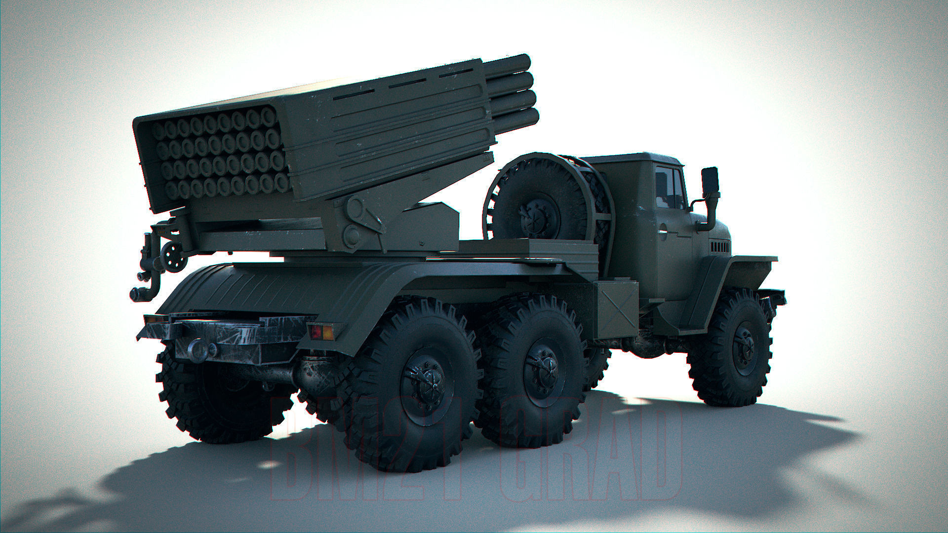 3D model BM-21 Grad PBR VR / AR / low-poly | CGTrader