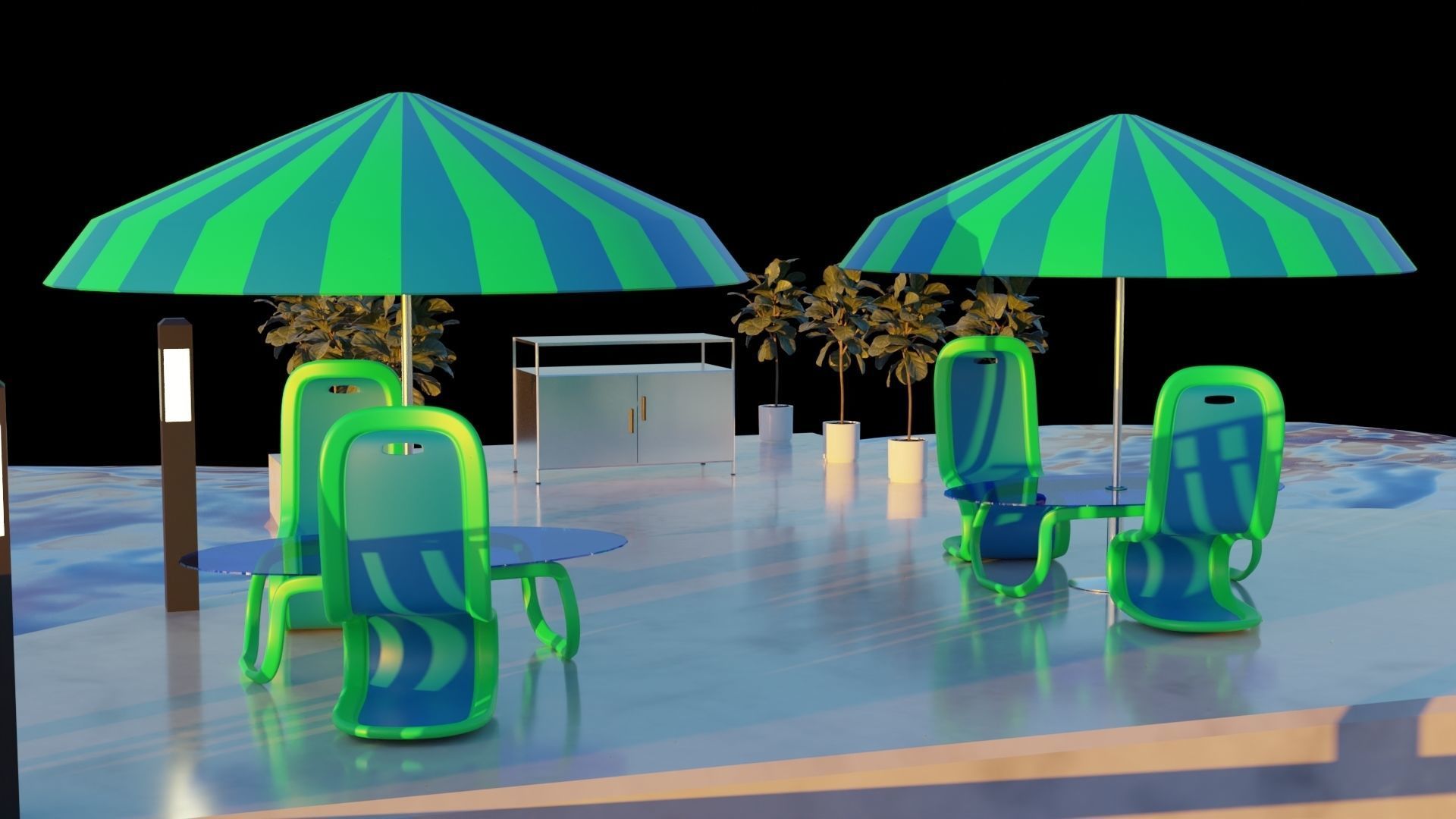 Exterior Beach Resort Scene File 3D model free 3D model | CGTrader