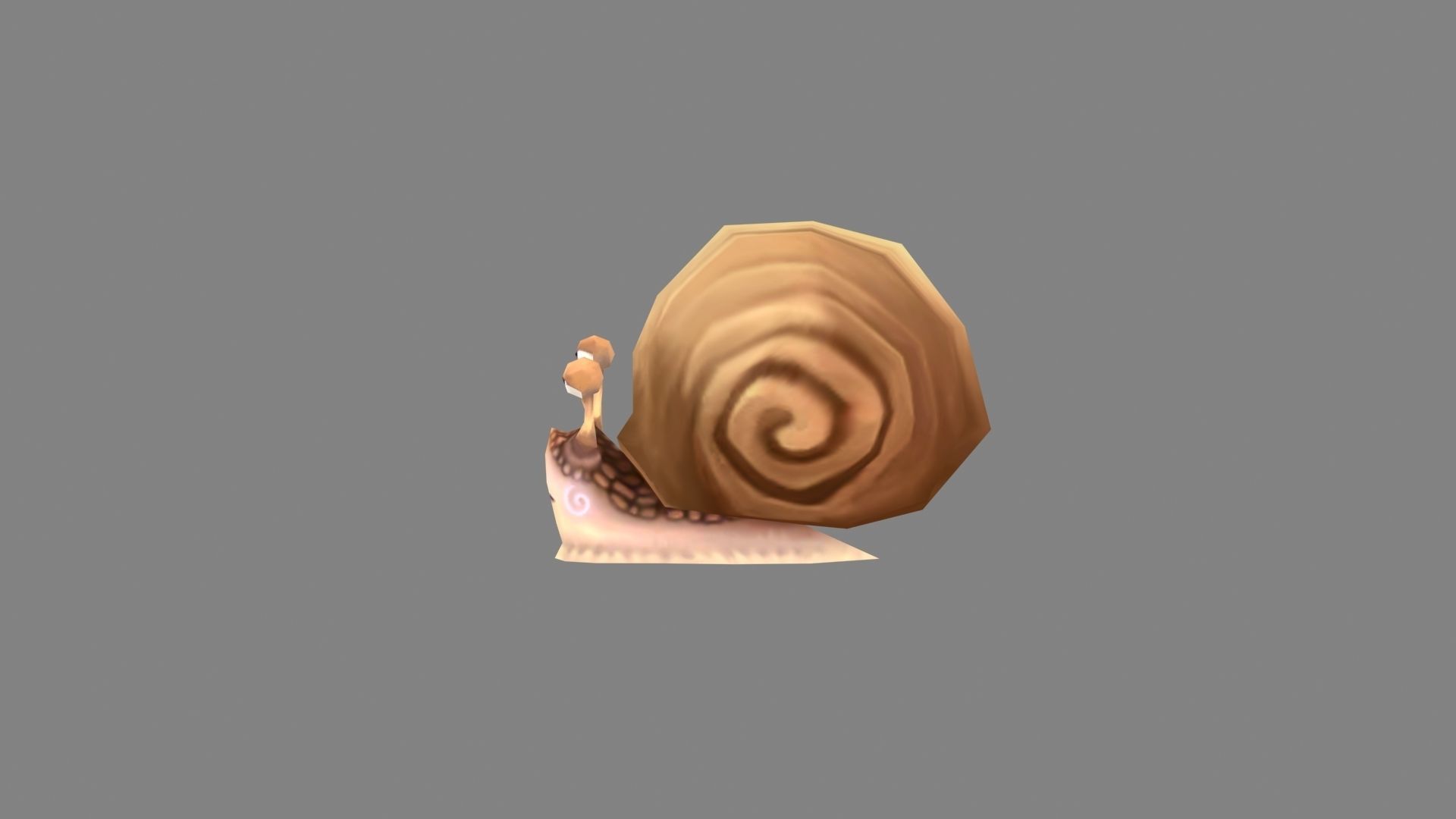 3D model Cartoon brown snail VR / AR / low-poly | CGTrader