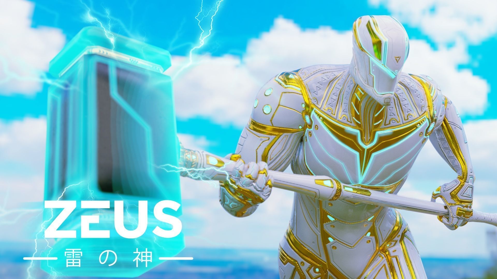 3D model LOW POLY ROBOT - ZEUS GOD OF SKY - THE TRINITY VR / AR / low ...