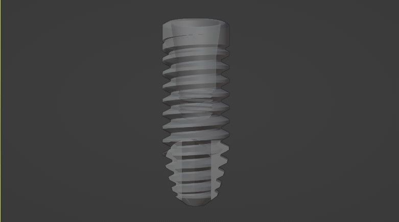 Dental implant Cylindrical geometry and morse taper connection 3D model ...