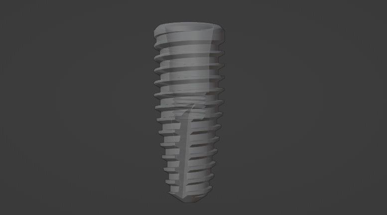 Dental implant Tapered geometry and morse taper connection 3D model ...
