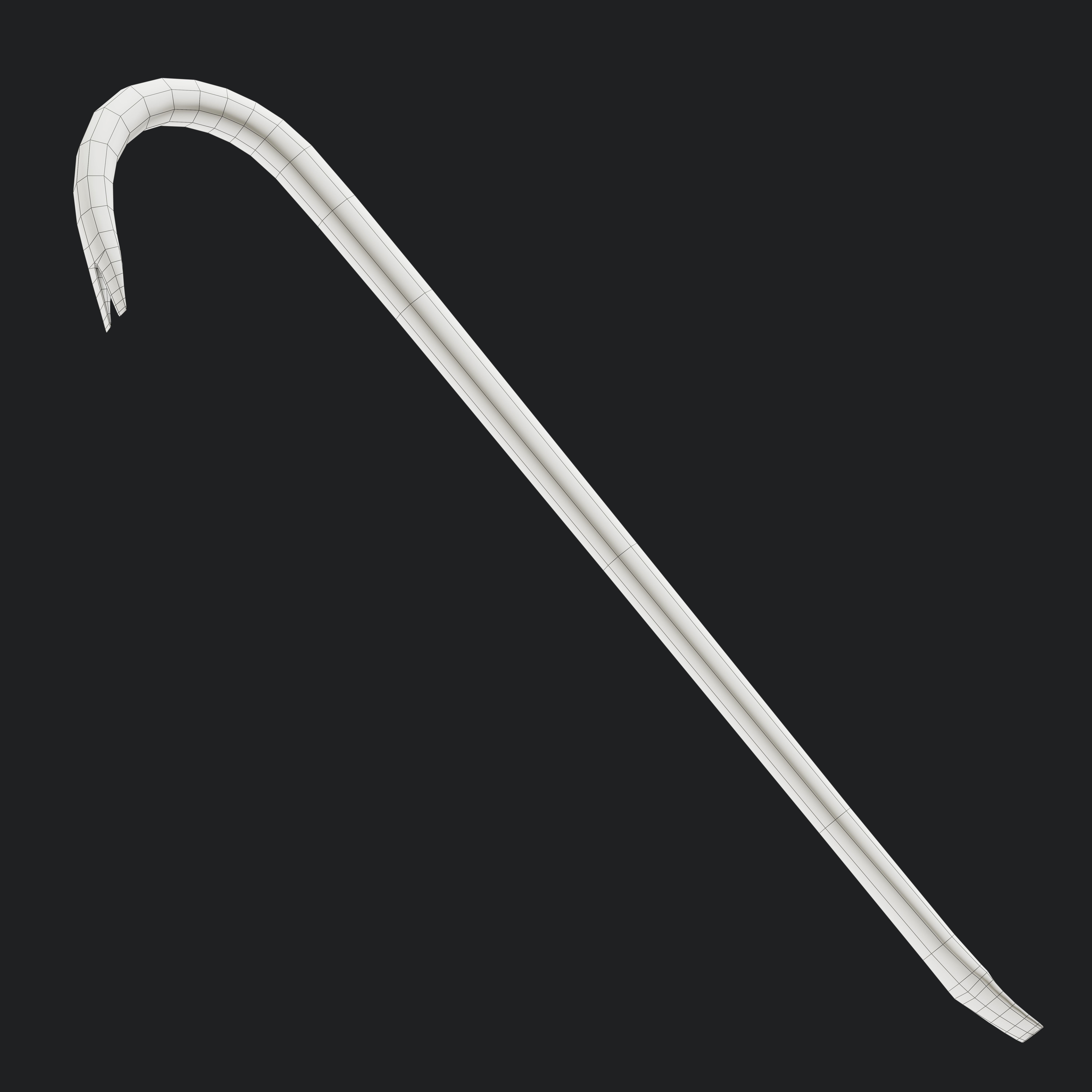 3D model Crowbar Collection Low Poly Game Ready model cane VR / AR ...