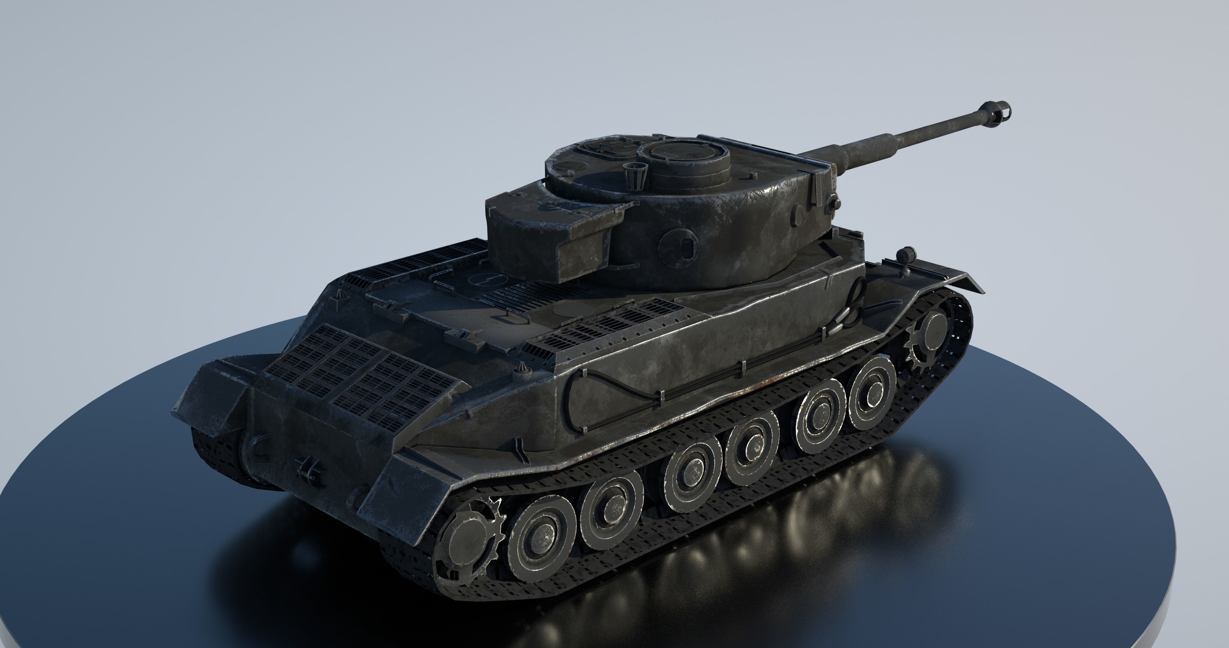 3D model Tank Tiger P 3D model VR / AR / low-poly | CGTrader