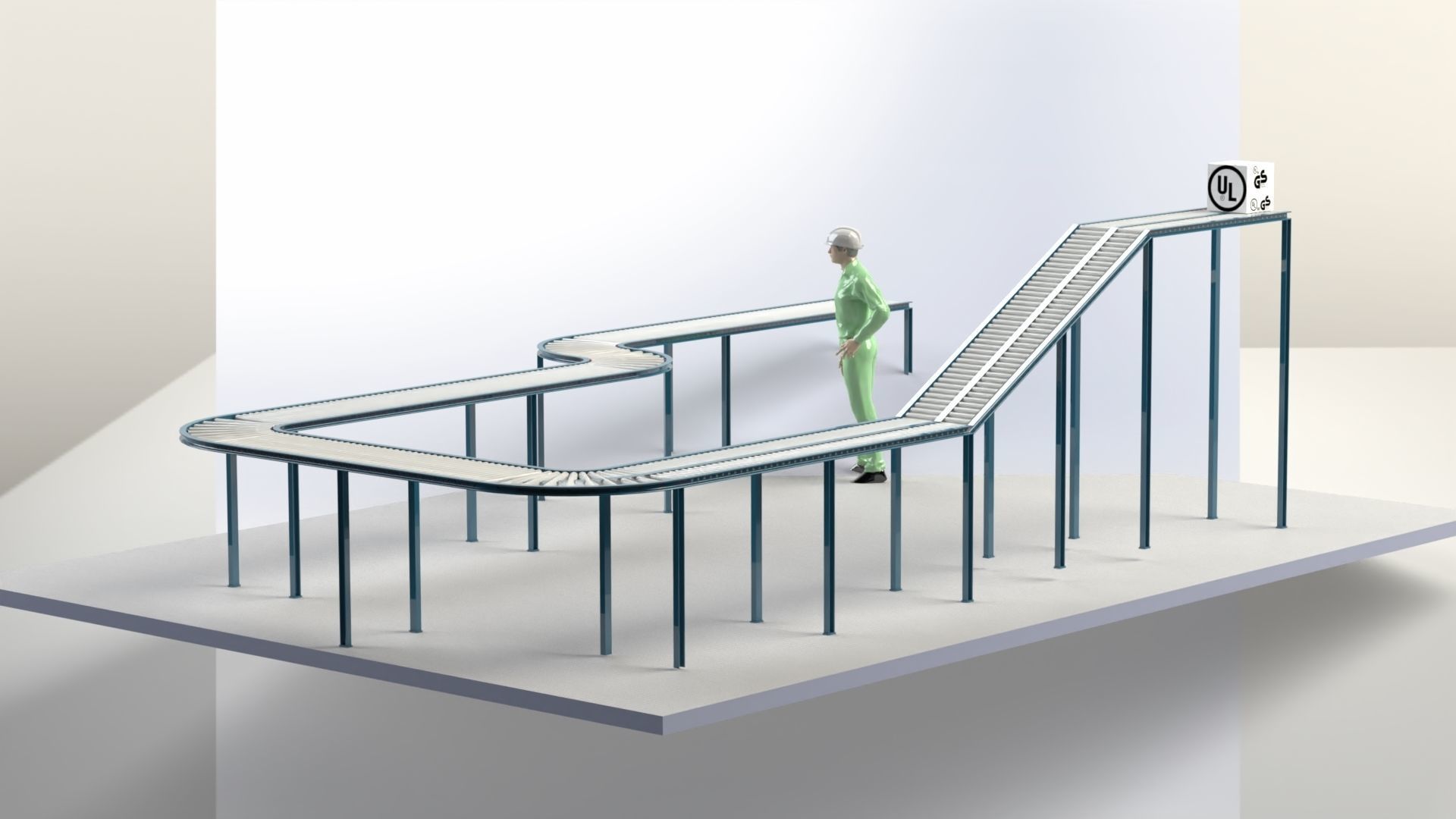 Roller Conveyor with Solidworks 3D model | CGTrader
