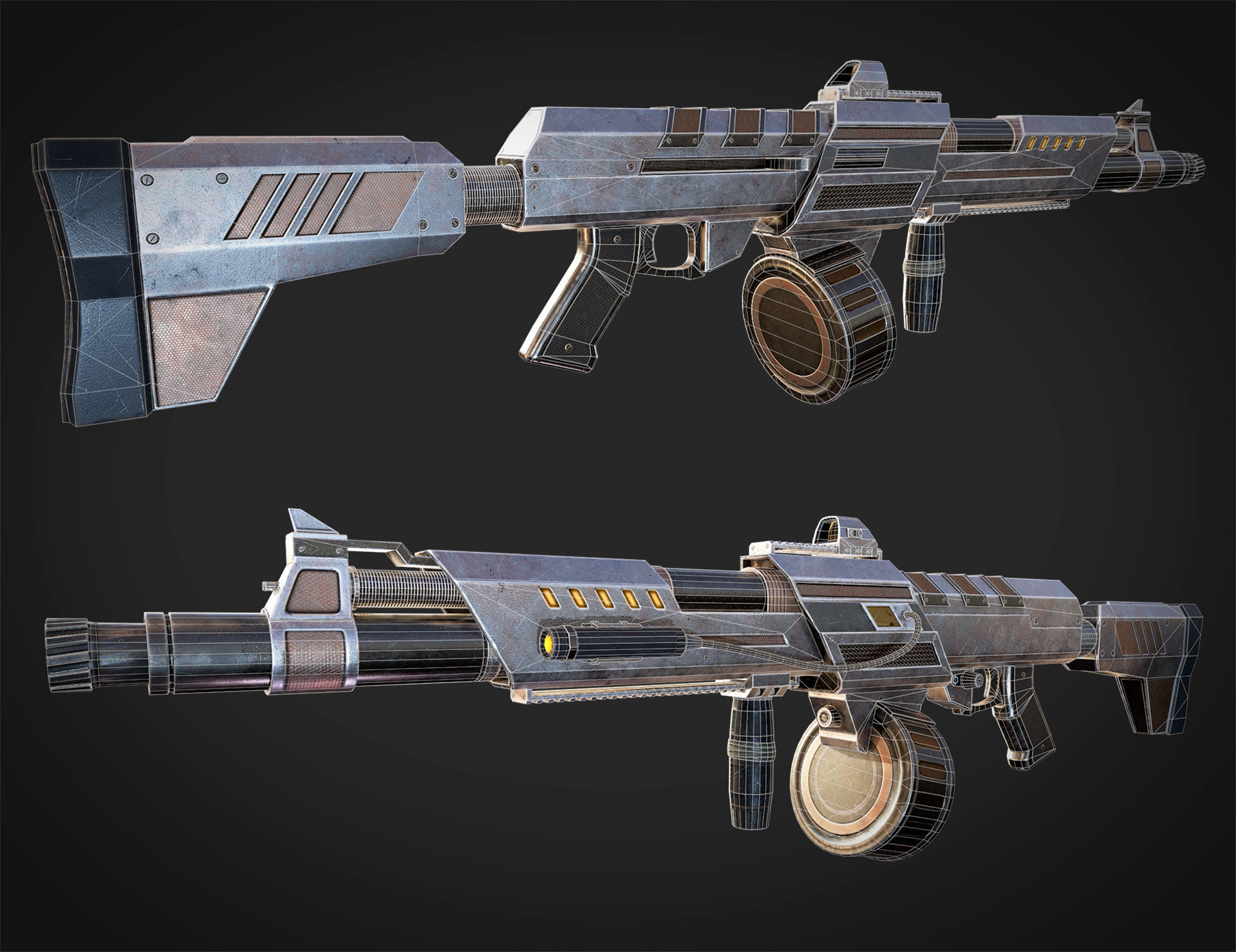 3D model Rifle MG-747 VR / AR / low-poly | CGTrader