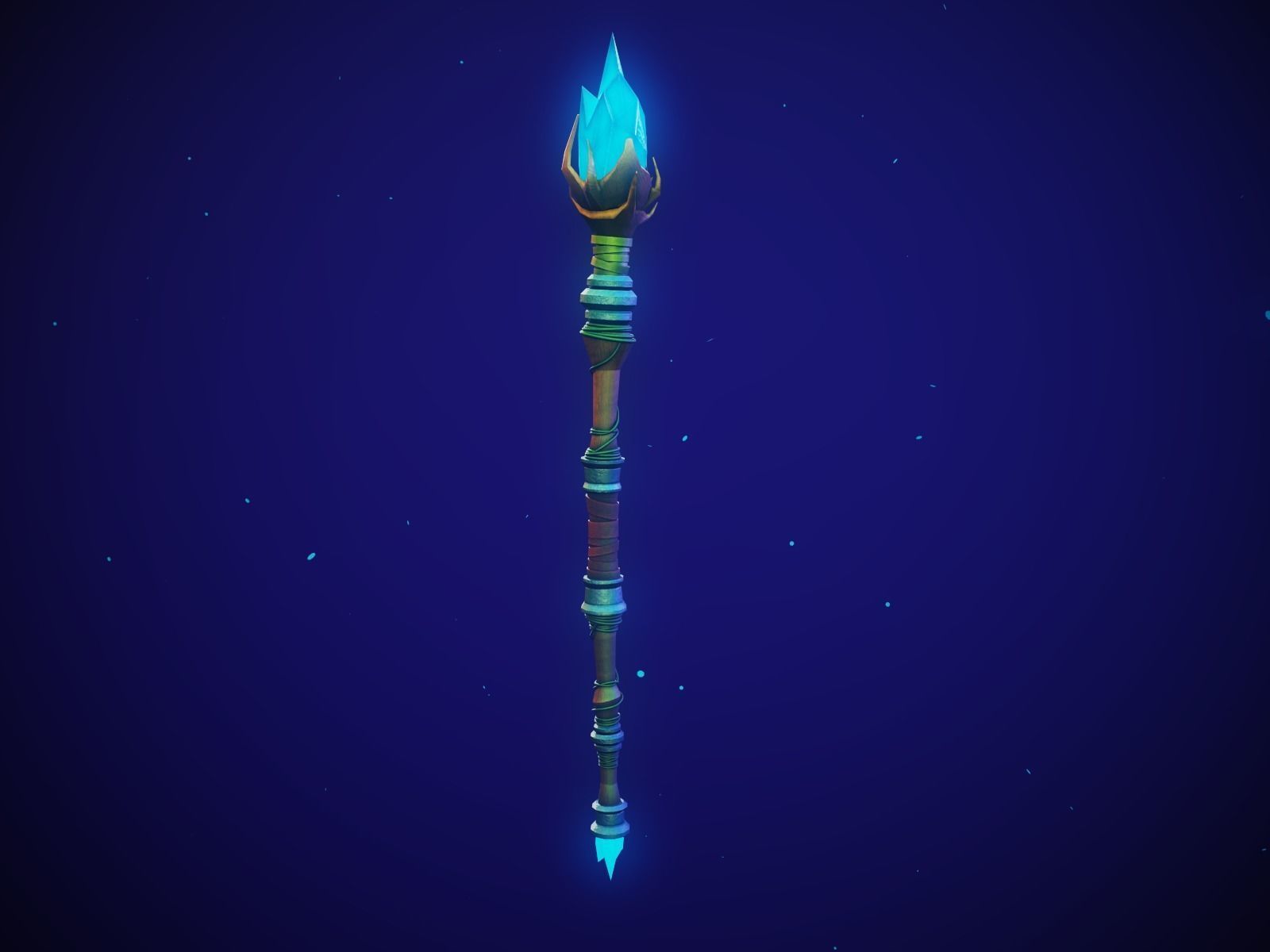 3D model Magic Staff Stylized VR / AR / low-poly | CGTrader