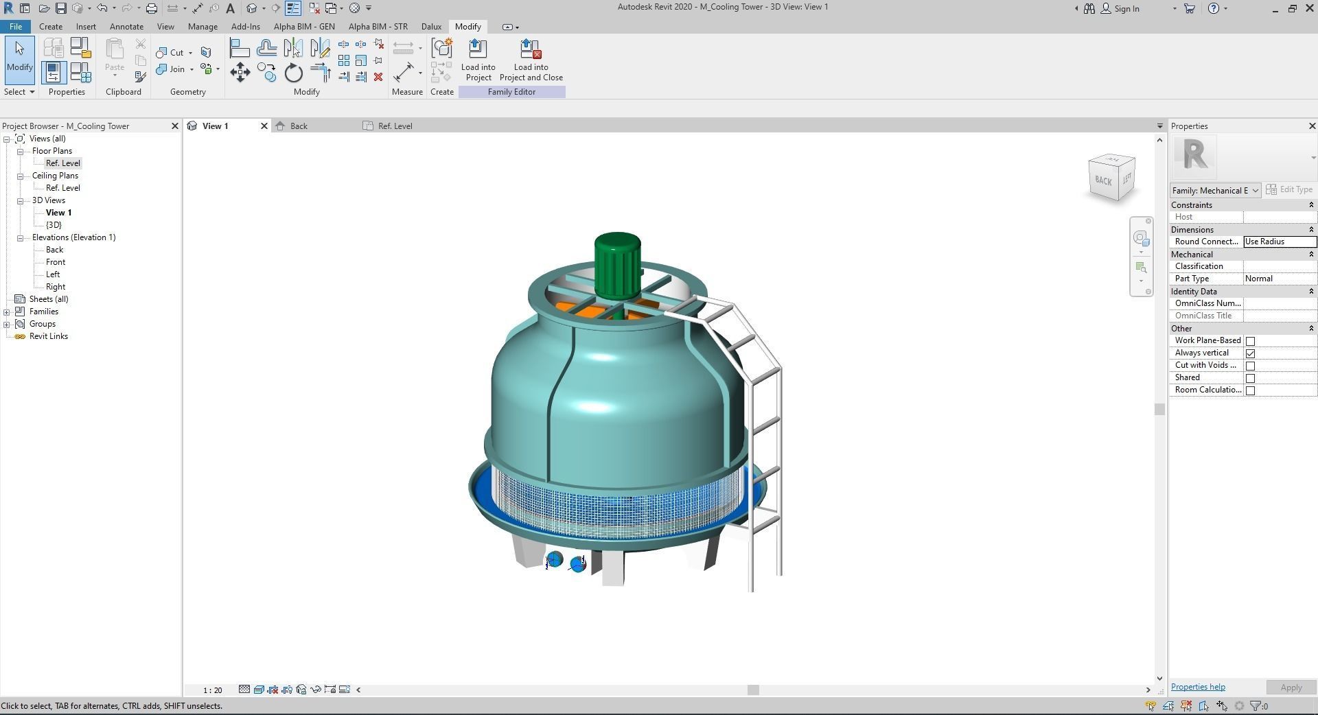MEP-01-Cooling Tower- Revit Family - 3D model 3D model | CGTrader