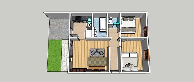 House - Floor Plan 3D 3D model 3D printable | CGTrader