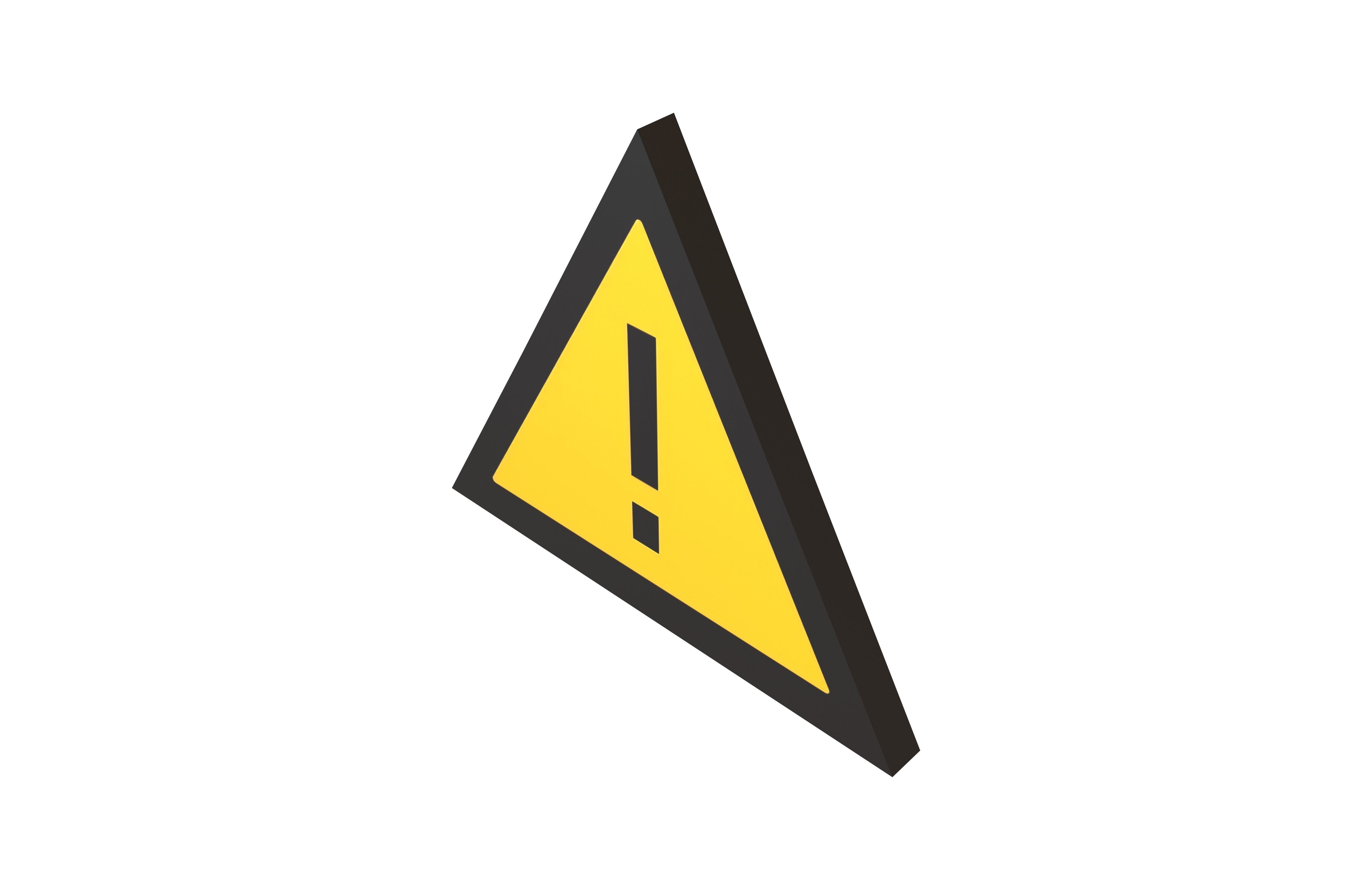 3D model Danger Sign v1 001 VR / AR / low-poly | CGTrader
