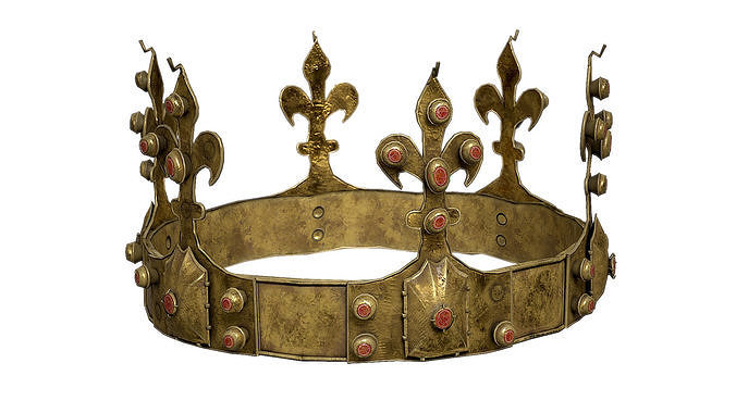 3D model Old Medival Crown LowPoly PBR VR / AR / low-poly | CGTrader