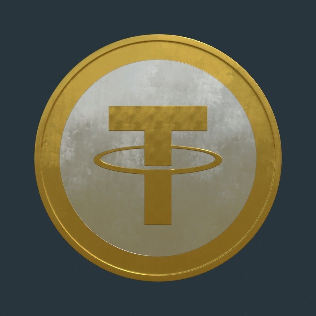 Tether USDT - Cryptocurrency Coin 3D model | CGTrader