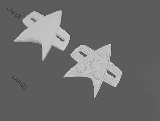 Star Trek Voyager DS9 Com badge 3D model 3D printable | CGTrader