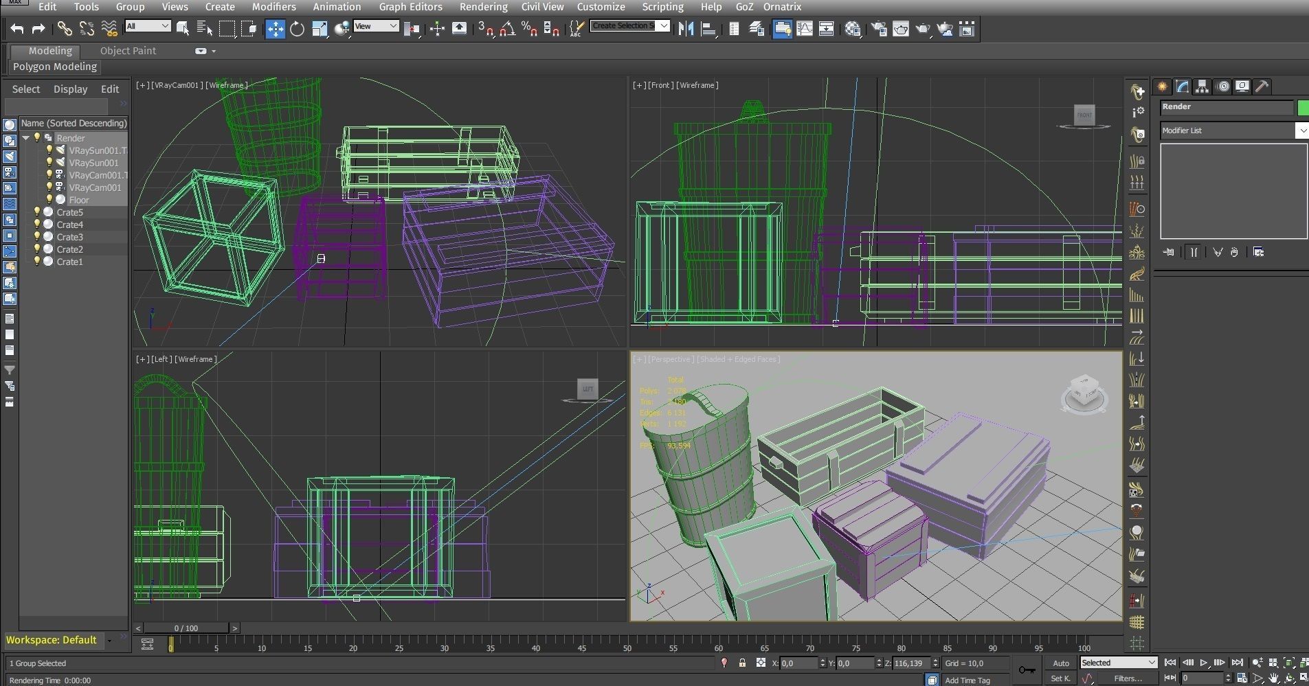 3D model C2 - Medieval Crates pack 1 VR / AR / low-poly | CGTrader
