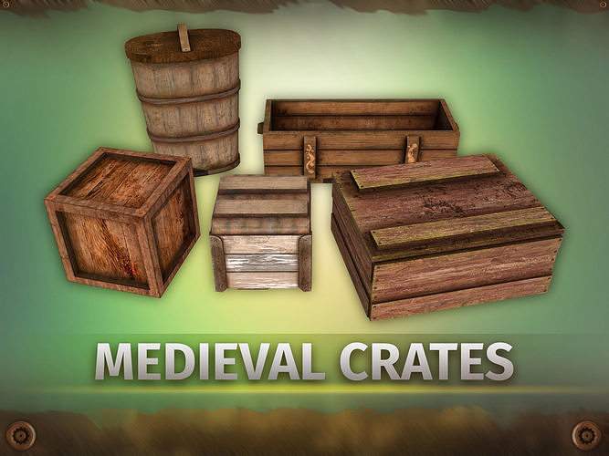 3D model C2 - Medieval Crates pack 1 VR / AR / low-poly | CGTrader