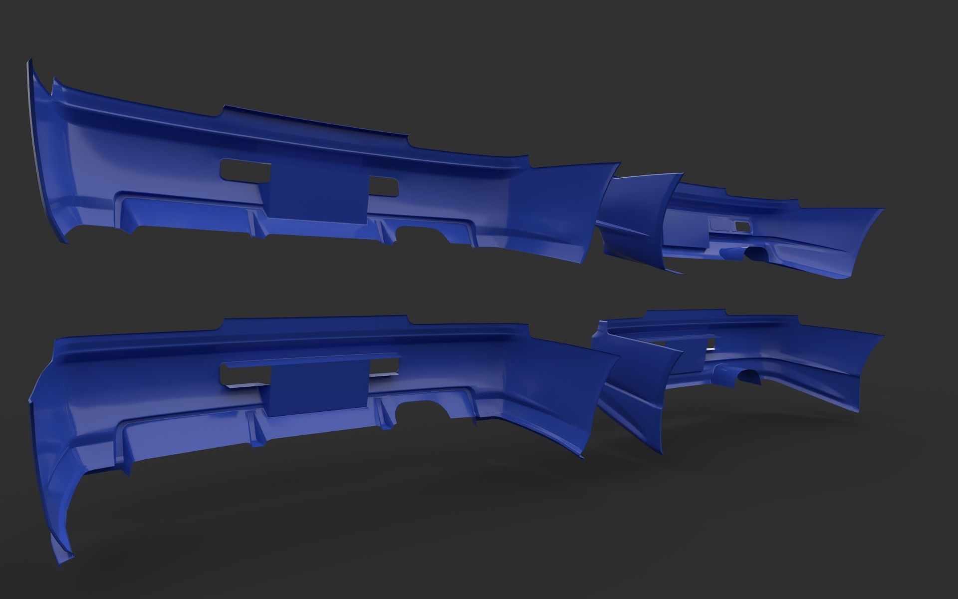 Body kit Skyline R34 Bumper rear 3D model | CGTrader