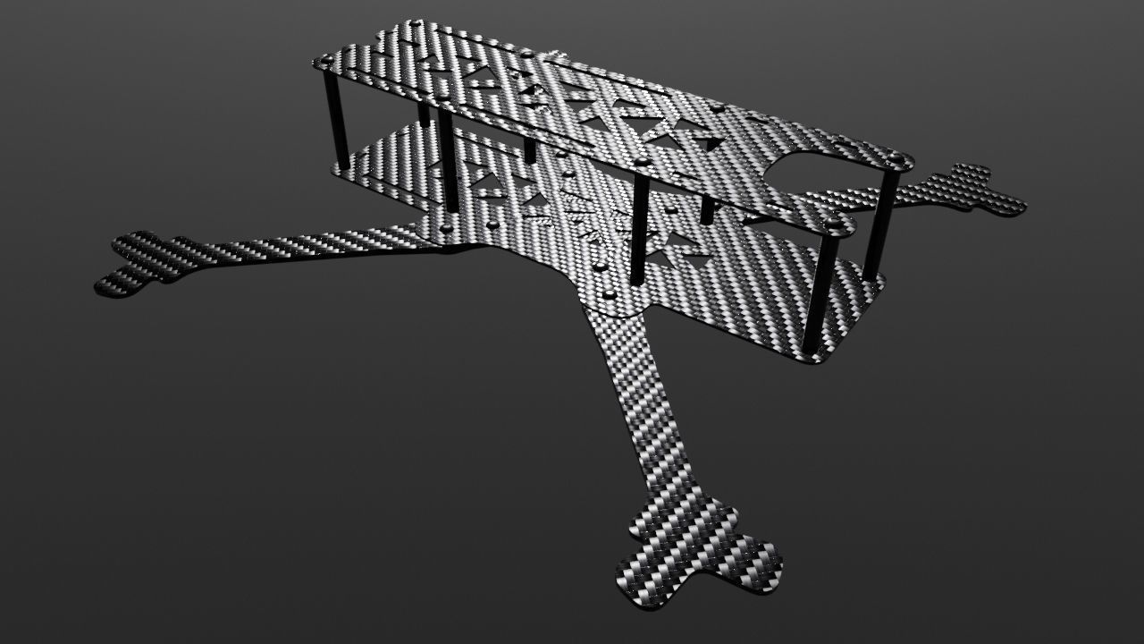 race fpv drone frame 5 inch free 3D model | CGTrader