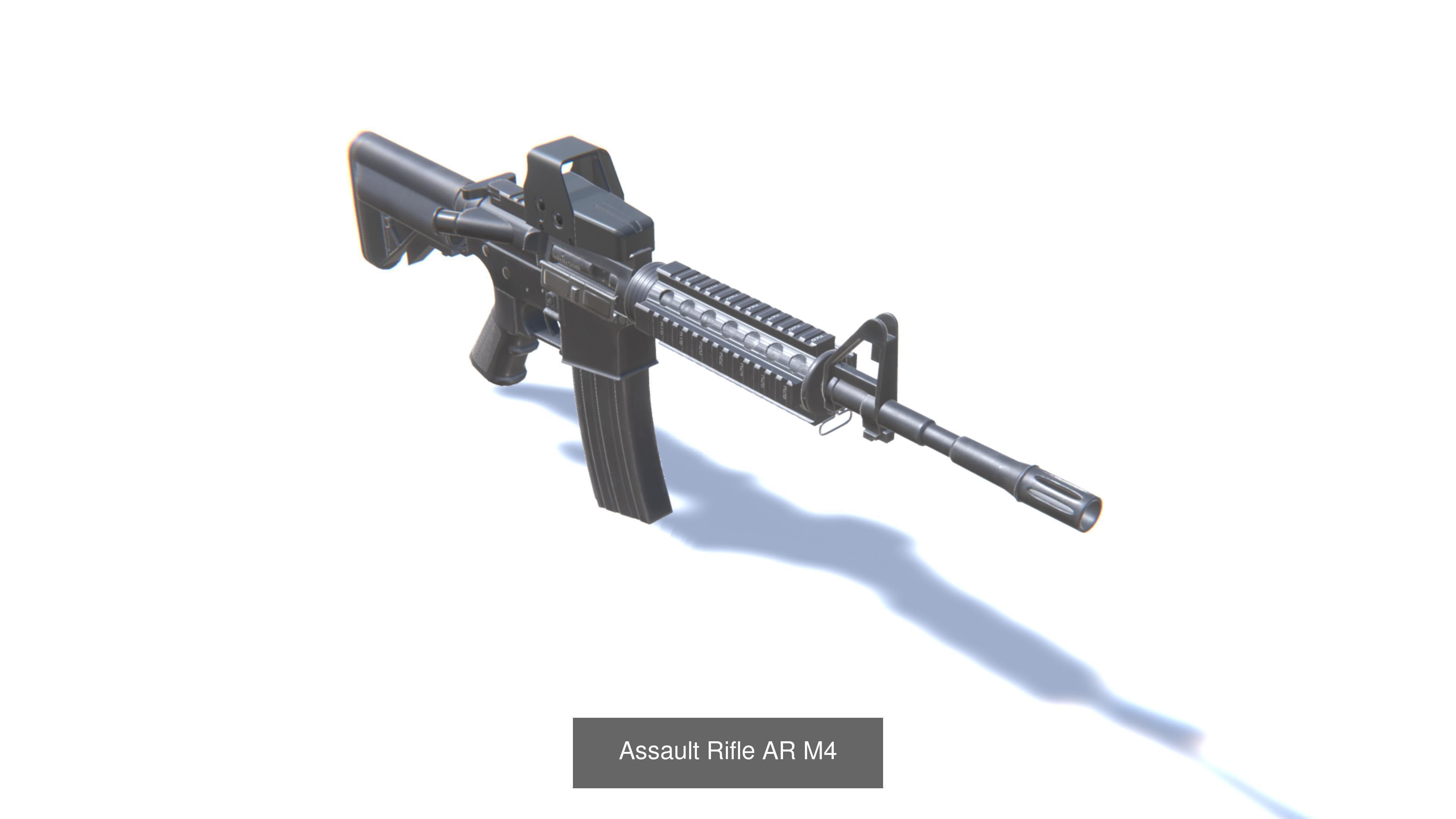 3D Model Collection Assault Rifle Bundle VR / AR / low-poly | CGTrader