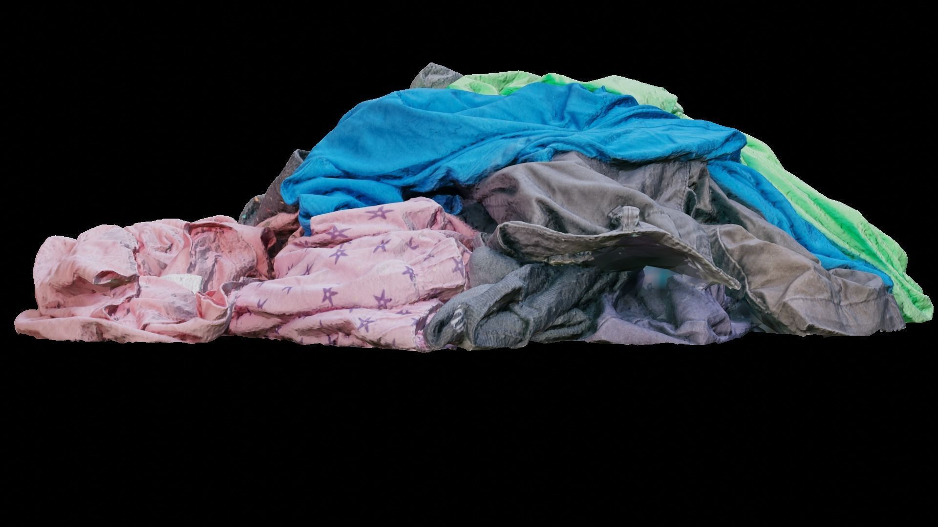 3D model Pile of Clothes on the Ground 3D Scanned VR / AR / low-poly ...