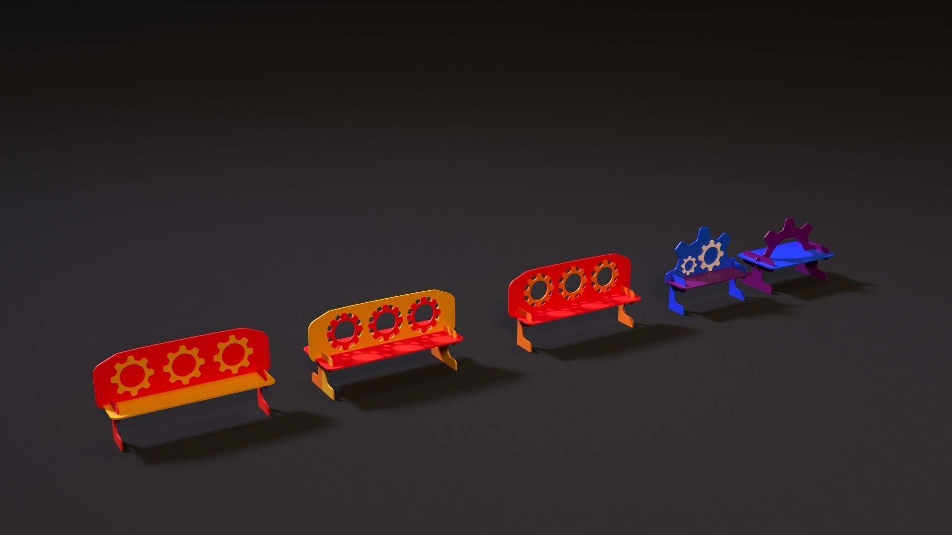 Playground series Mechanisms 3D model | CGTrader