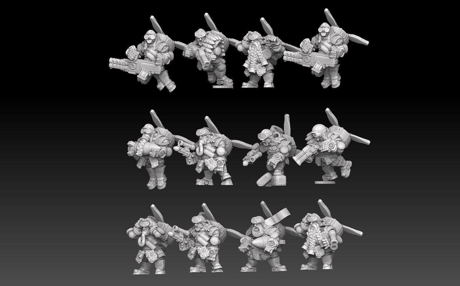 Space Dwarf Aviators ROYALTY FREE VERSION 3D model 3D printable | CGTrader