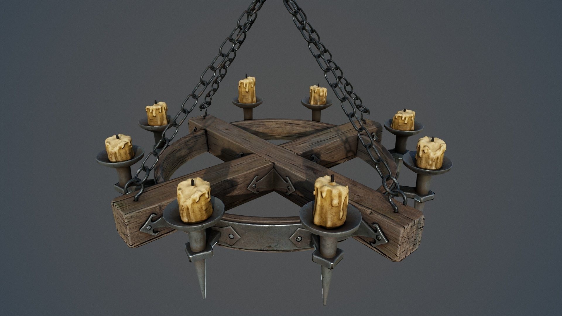 3D model Medieval Chandelier VR / AR / low-poly | CGTrader